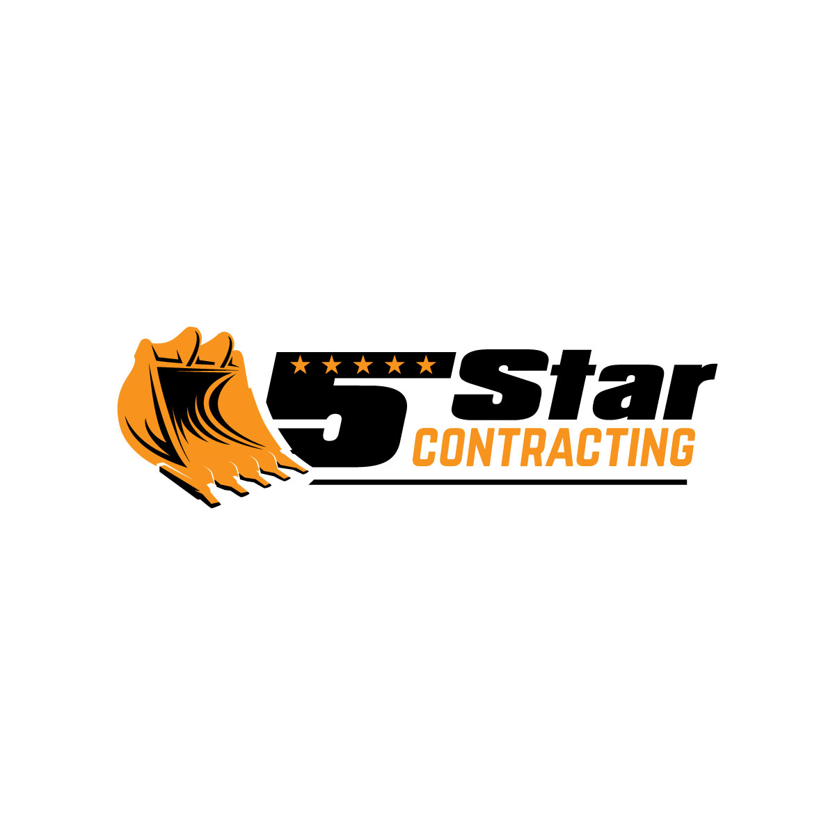 Masculine, Serious, Construction Demolition Logo Design for 5 Star Contracting or 5 Star ...