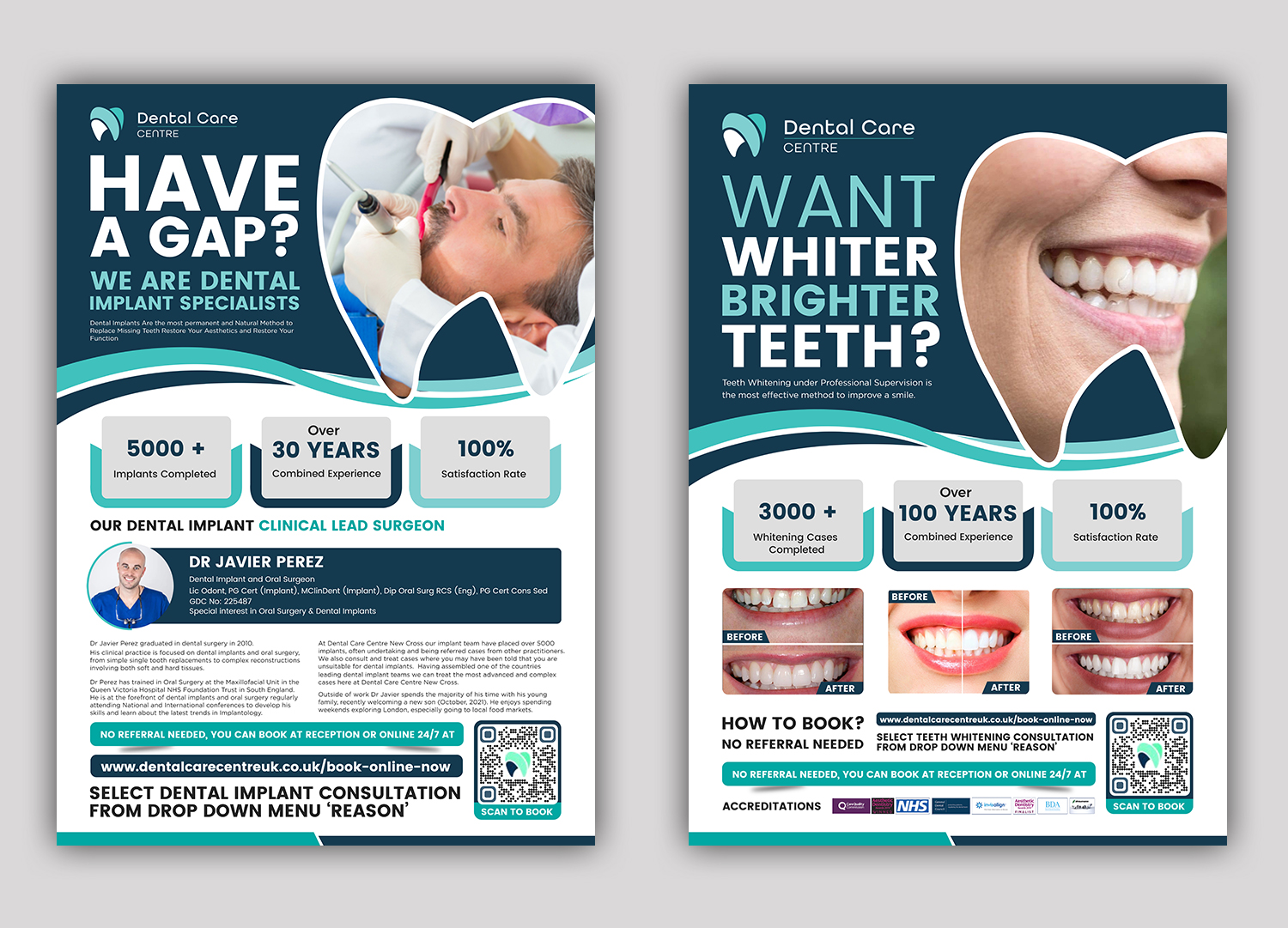 Dental Implant and Teeth Whitening Poster | 29 Graphic Designs for a ...