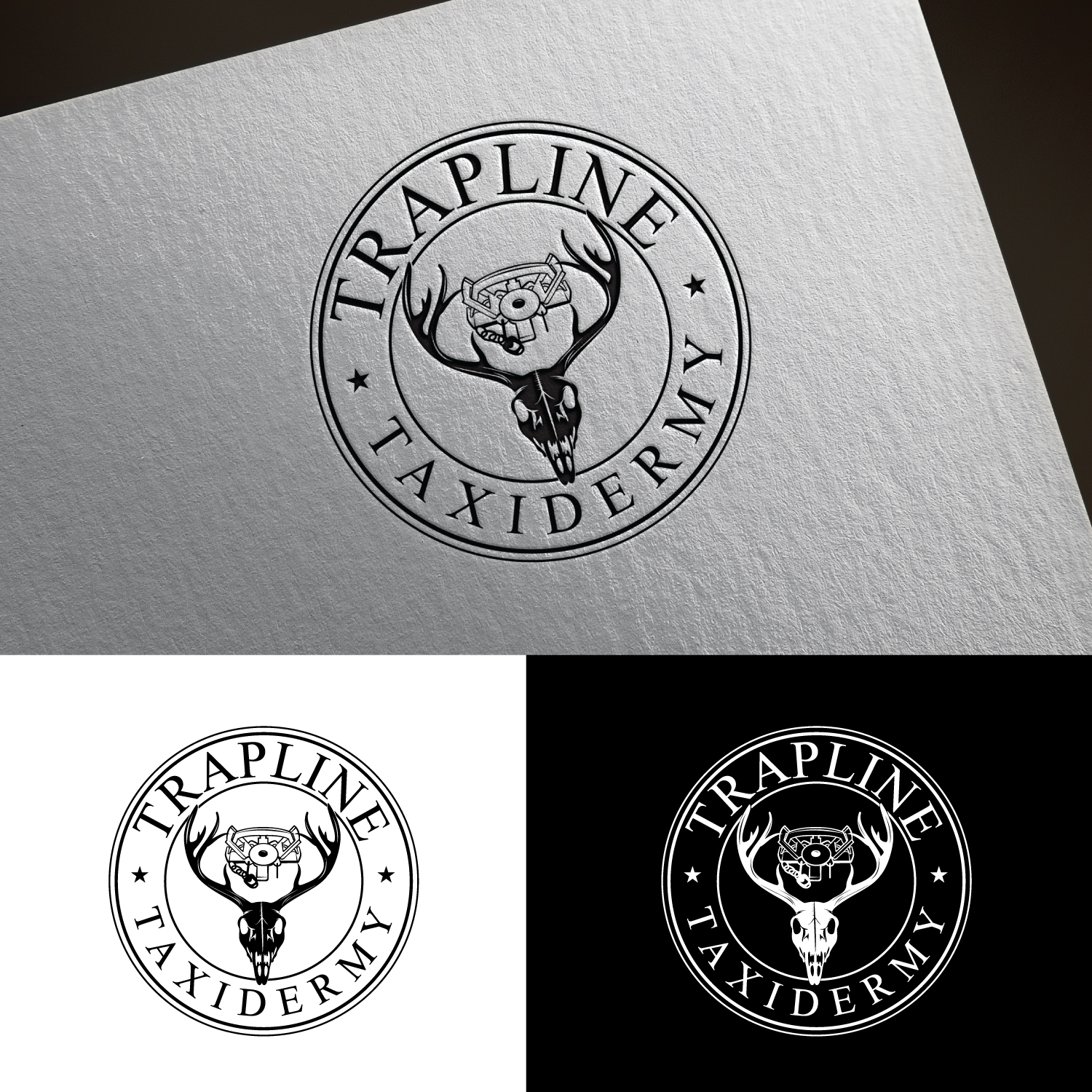 Masculine, Serious, Taxidermy Logo Design for Trapline Taxidermy by ...