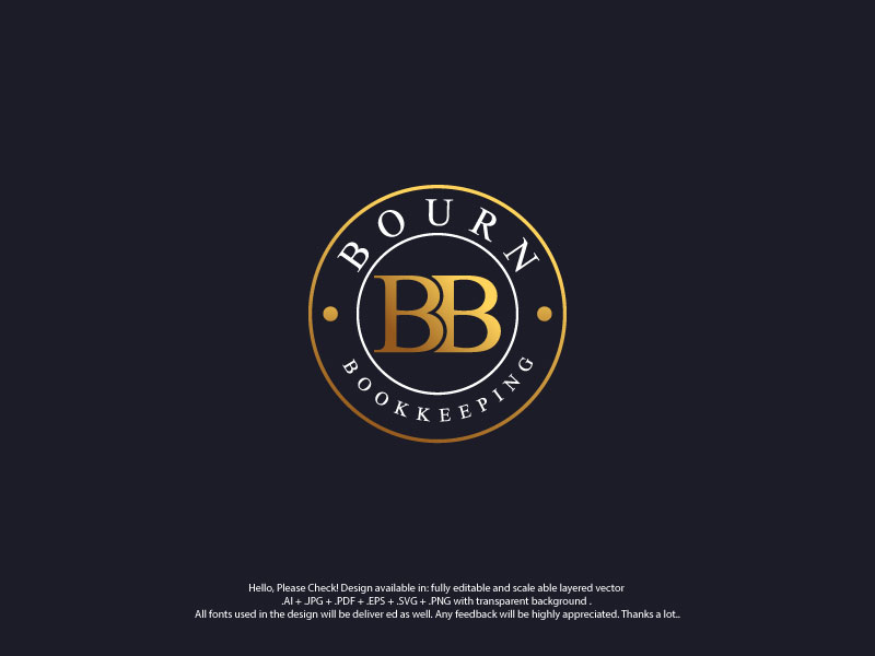 Modern, Bold Logo Design for Bourn Bookkeeping by Saifanart | Design ...