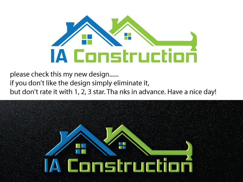 Logo Design for IA Construction by Tasnuba Tabassum | Design #30080520