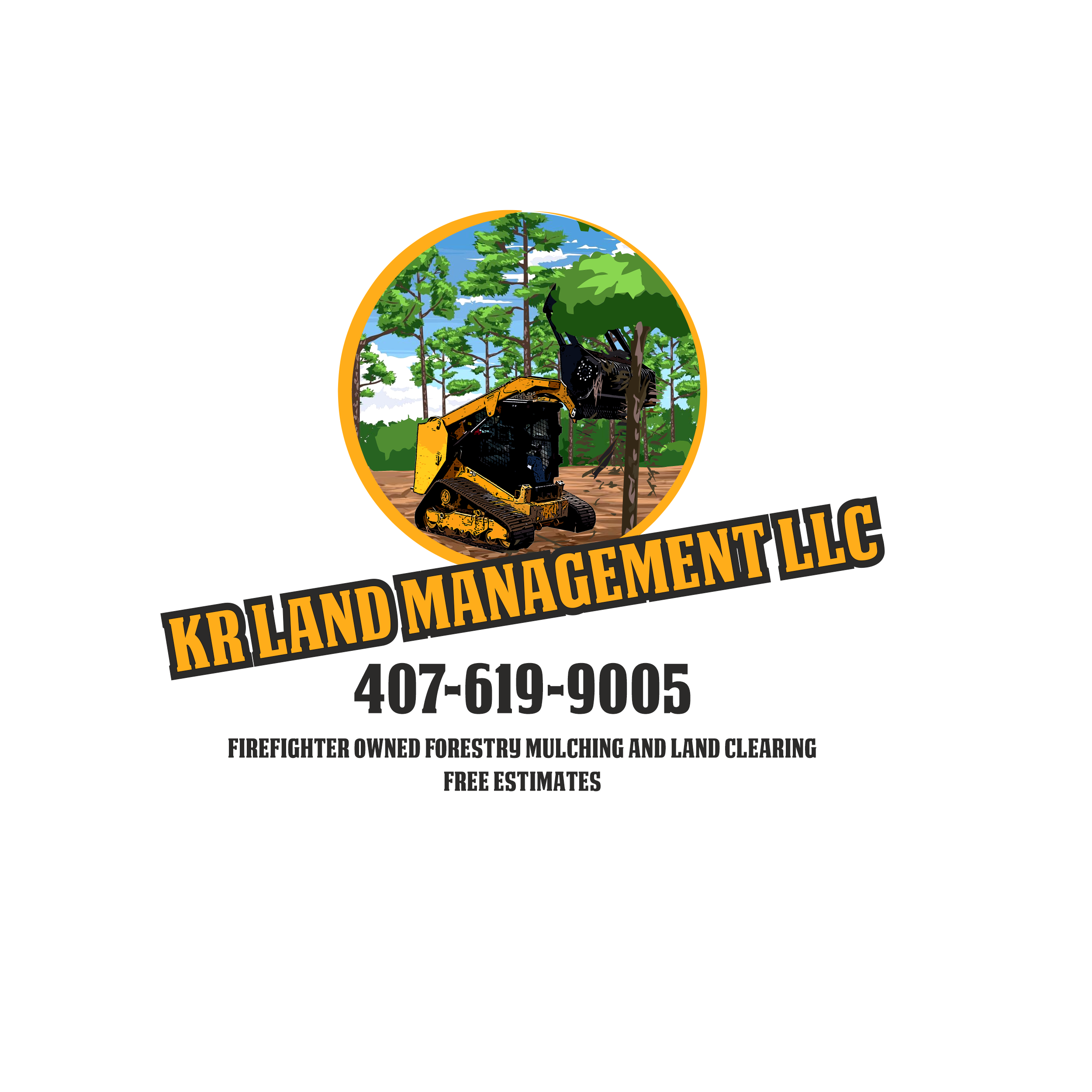 Logo Design for KR Land Management LLC 407-619-9005 firefighter owned ...
