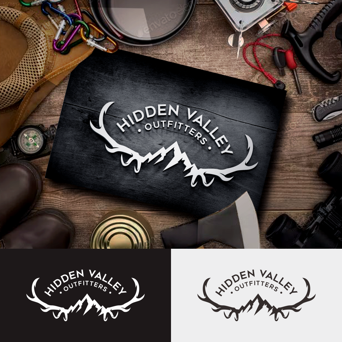 Masculine, Serious, Hunting Logo Design for Hidden Valley Outfitters by ...