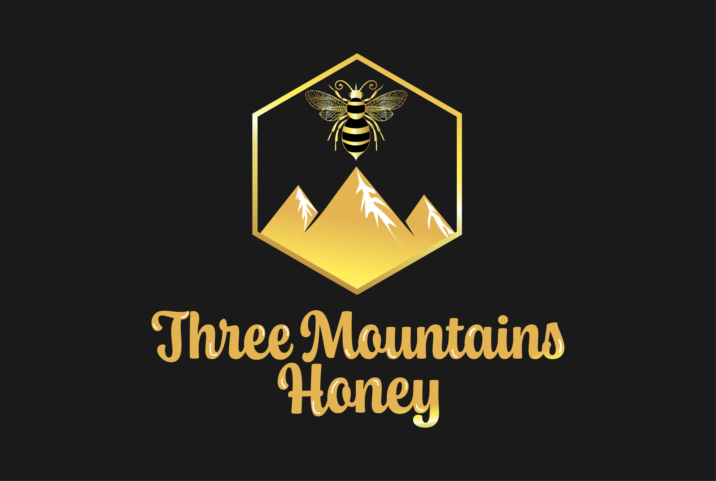 Playful, Elegant, Honey Logo Design for Three Mountains Honey by dx ...