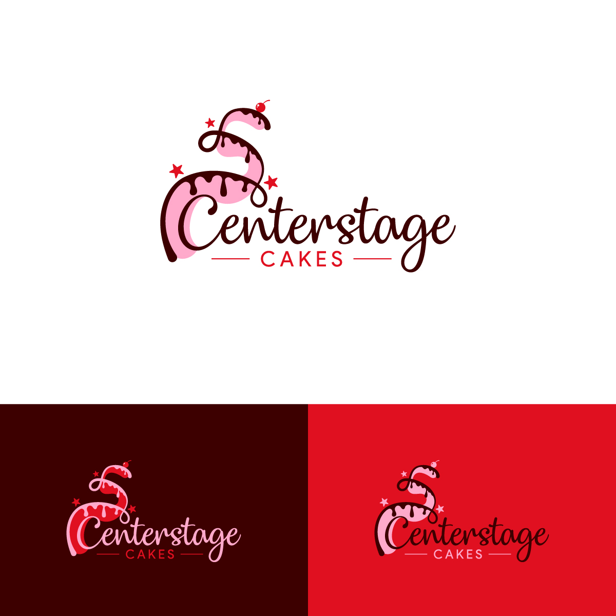 Modern, Upmarket Logo Design for Centerstage Cakes by GOLDENCROWN ...