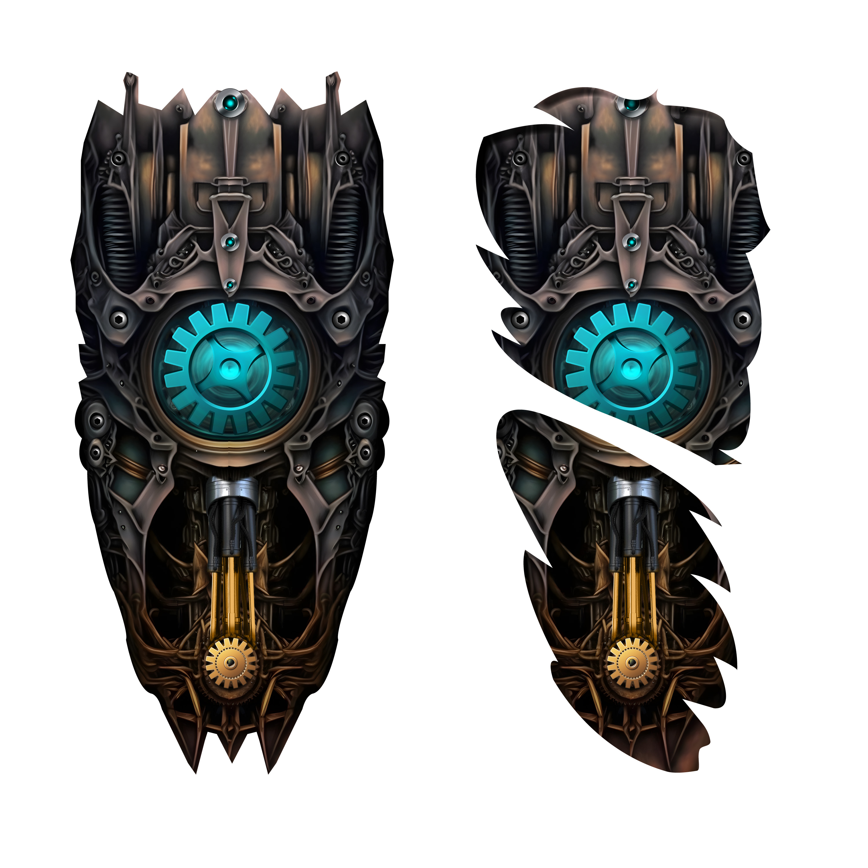 "Through-skin" forearm photorealistic tattoo design | 9 Tattoo Designs ...