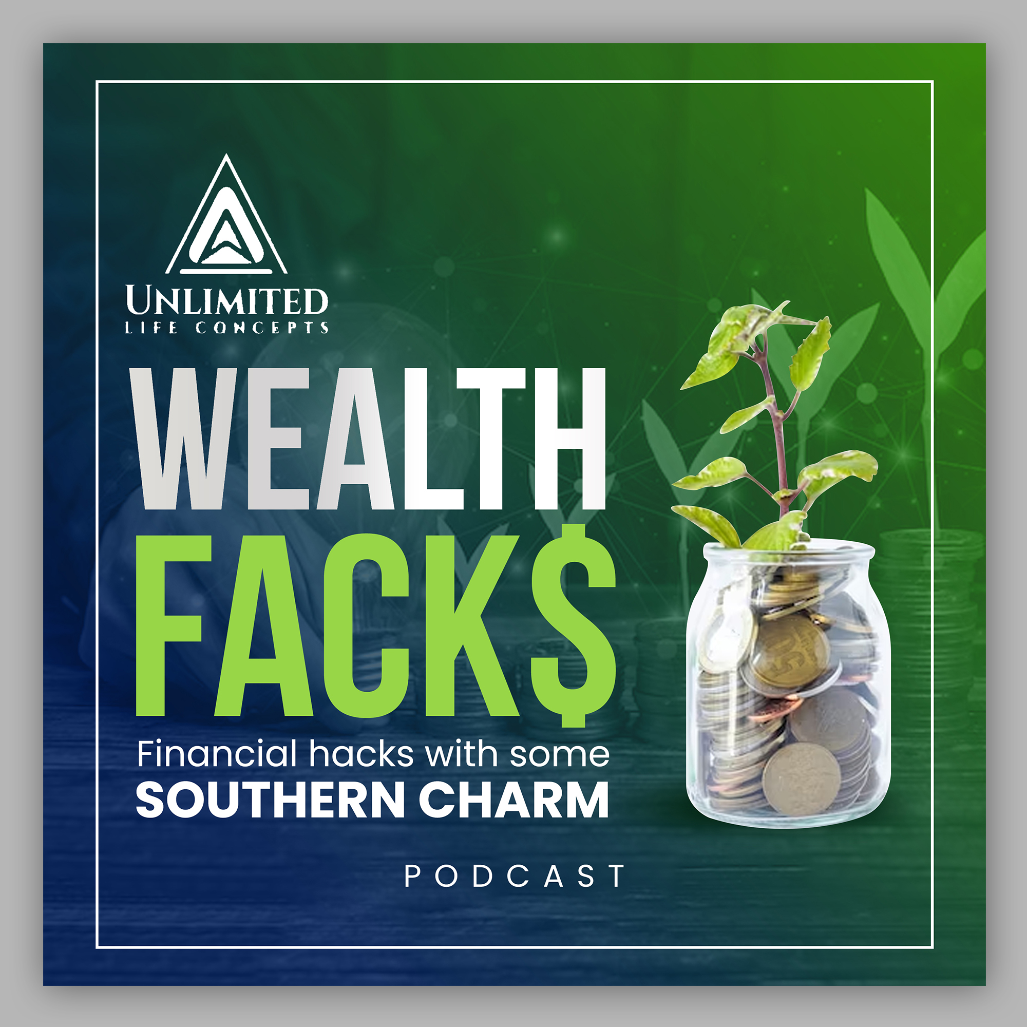 Masculine, Upmarket, Personal finance Podcast Design for Unlimited Life ...