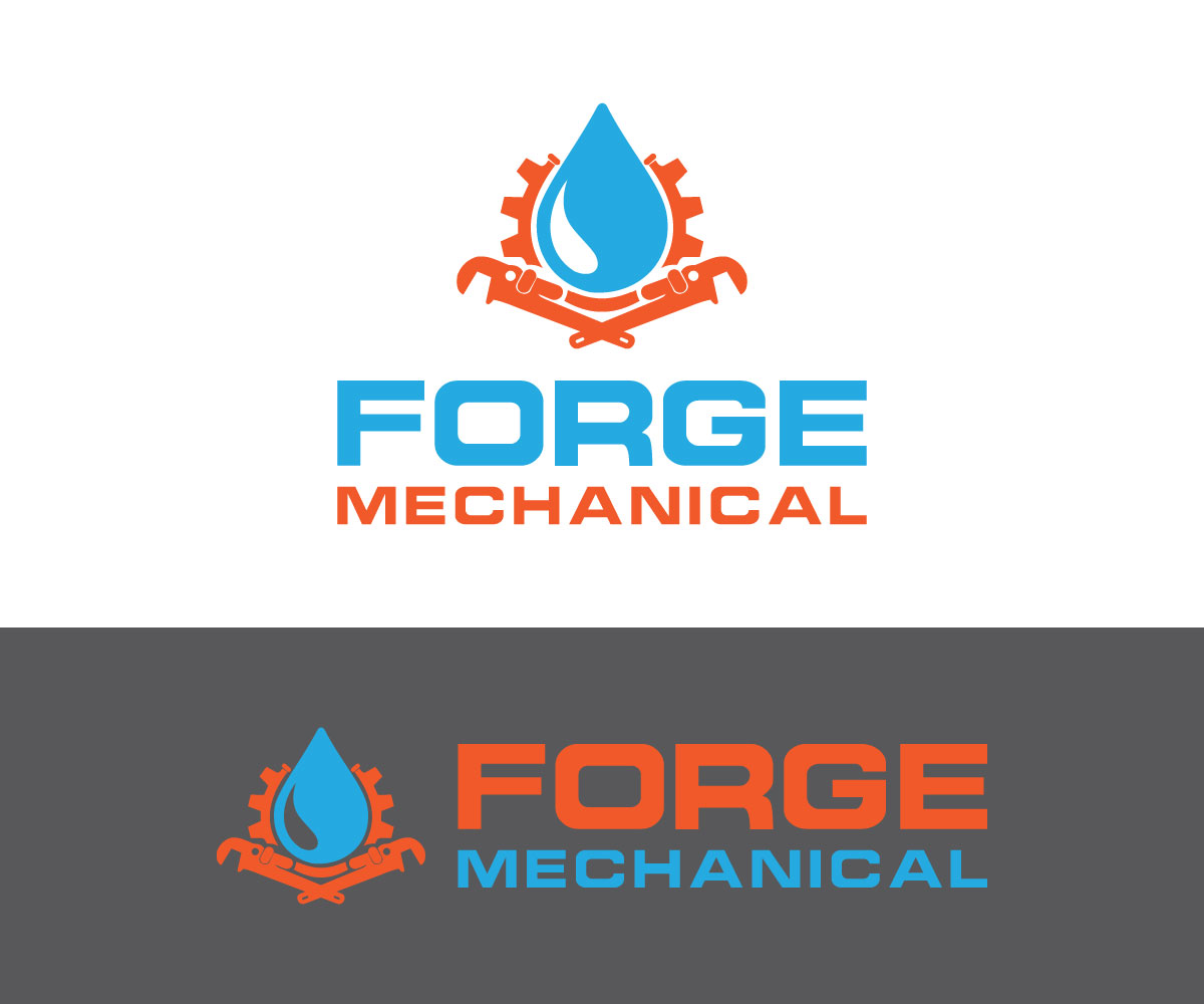 Bold, Modern, Plumbing and hvac Logo Design for Forge Mechanical by rakib_er_bow | Design #30272027