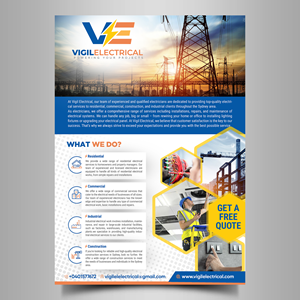 Vigil Electrical flyer | 28 Flyer Designs for a business in Australia