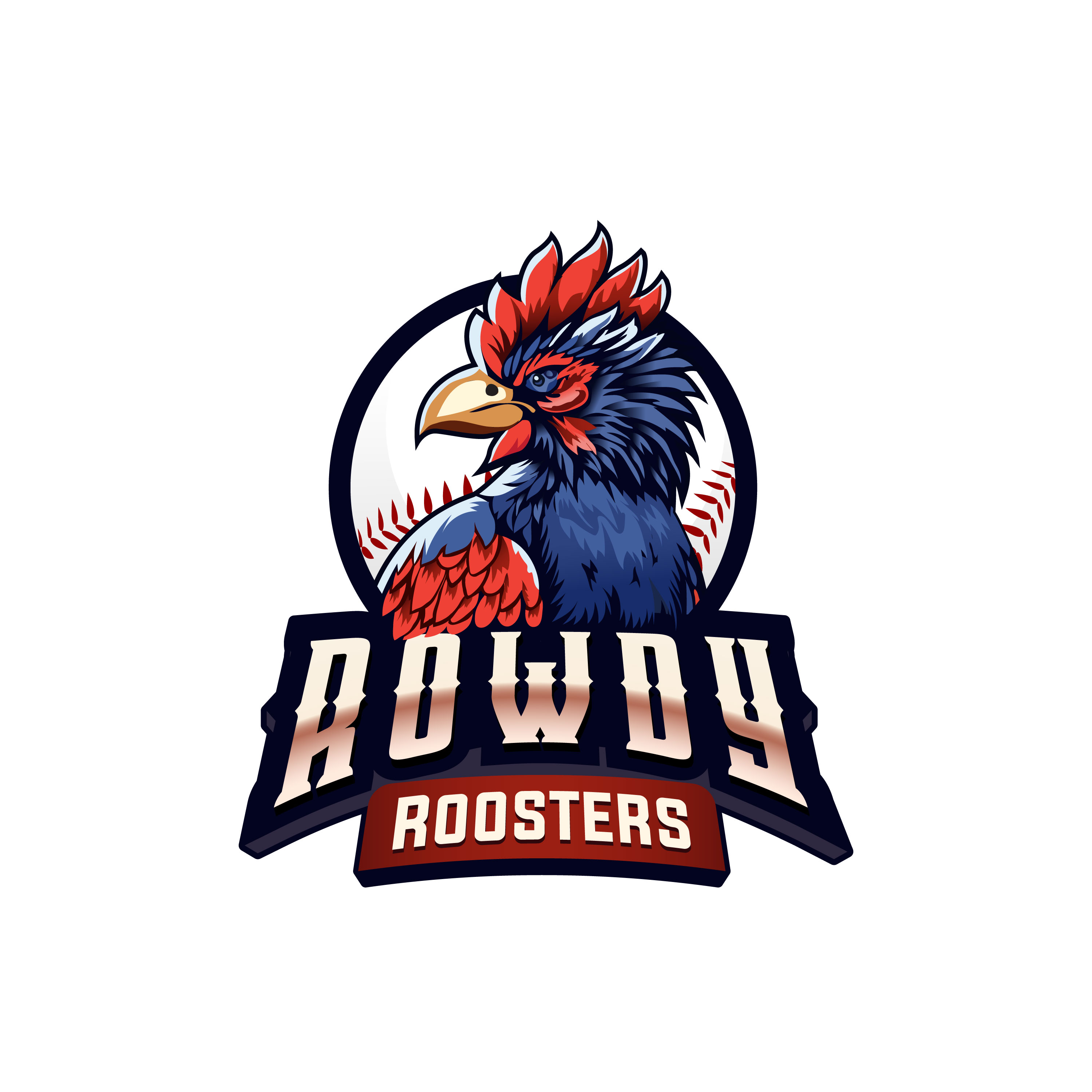 Modern, Personable Logo Design for Rowdy Roosters by Draw n Design | Design #30328274