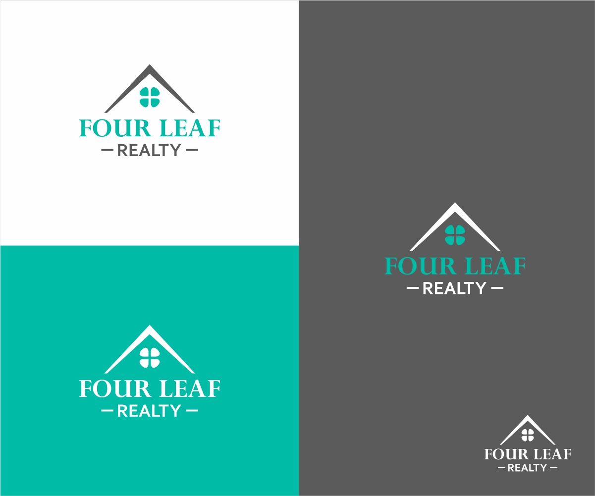Bold, Modern, Real Estate Brokerage Logo Design for Four Leaf Realty by ...