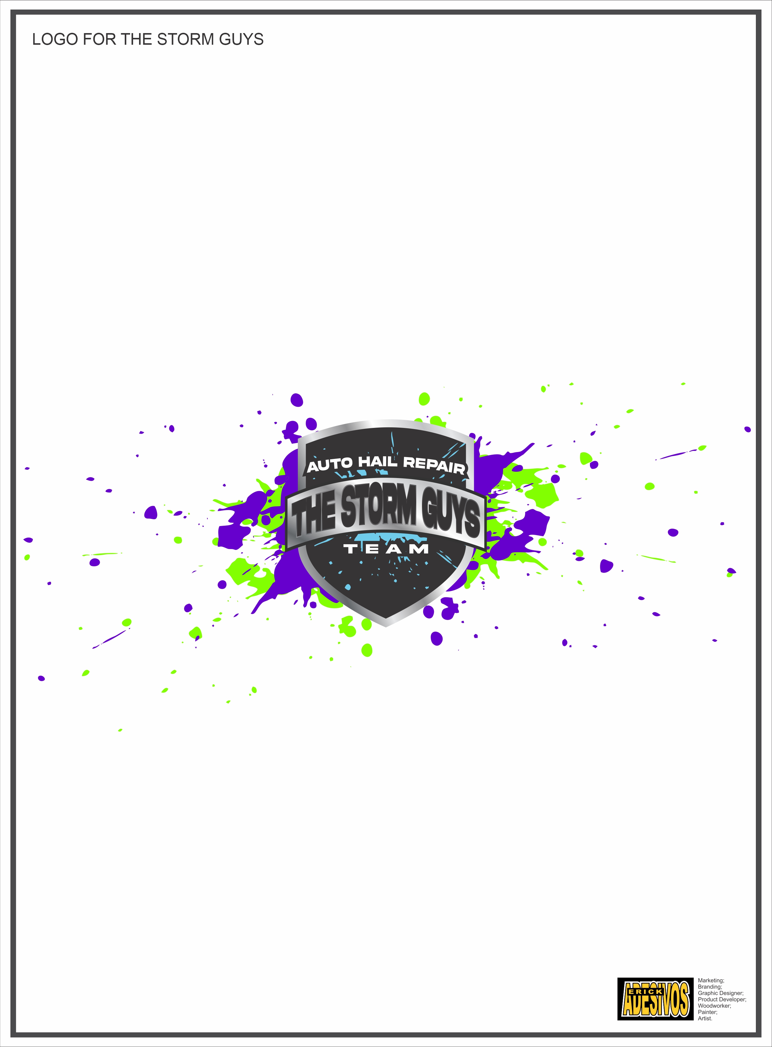 Masculine, Colorful, Auto hail repair Logo Design for THE STORM GUYS ...