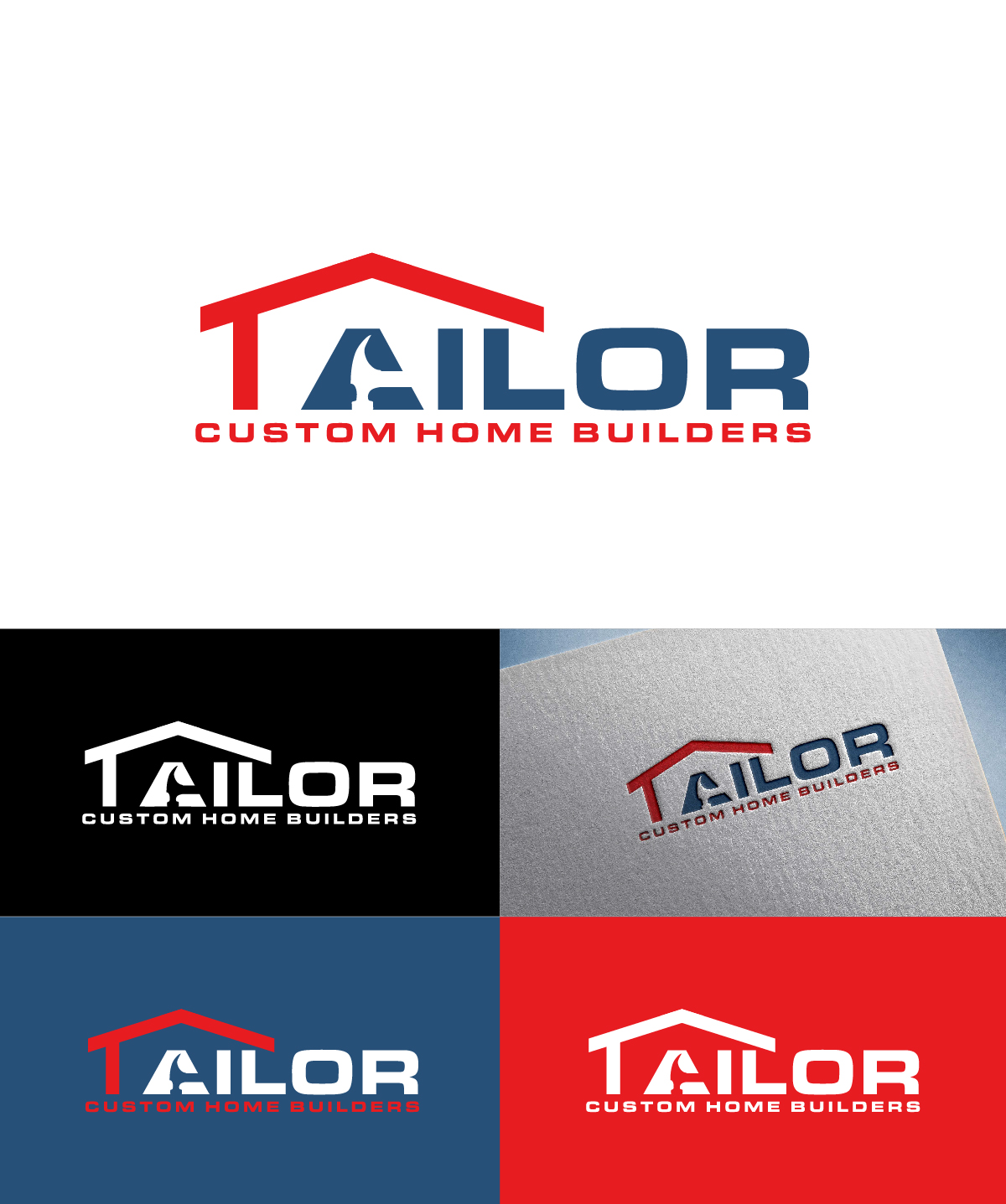 Masculine, Modern, Construction/ Home Builder Logo Design for Tailor ...