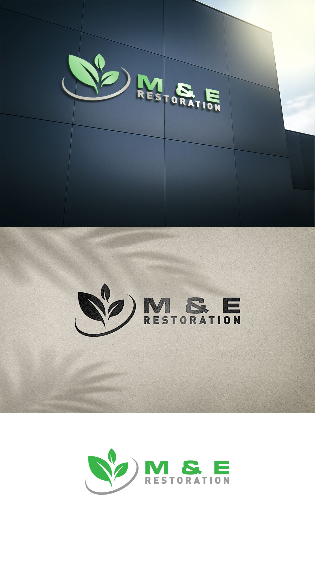 Logo Design for M & E Restoration by Mystic Muse Design | Design #30520405