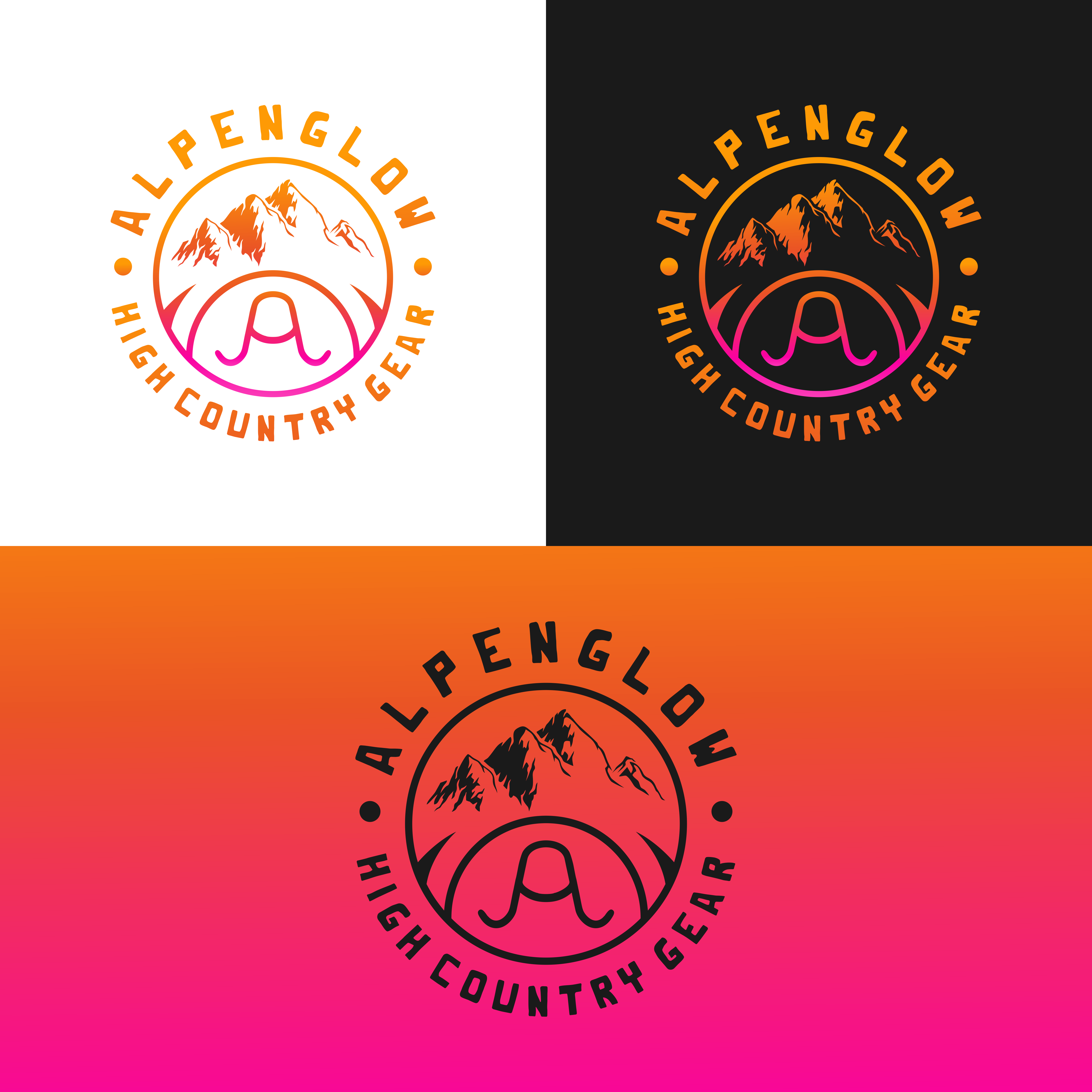 Masculine, Bold, ecommerce Logo Design for "Alpenglow" and "High ...