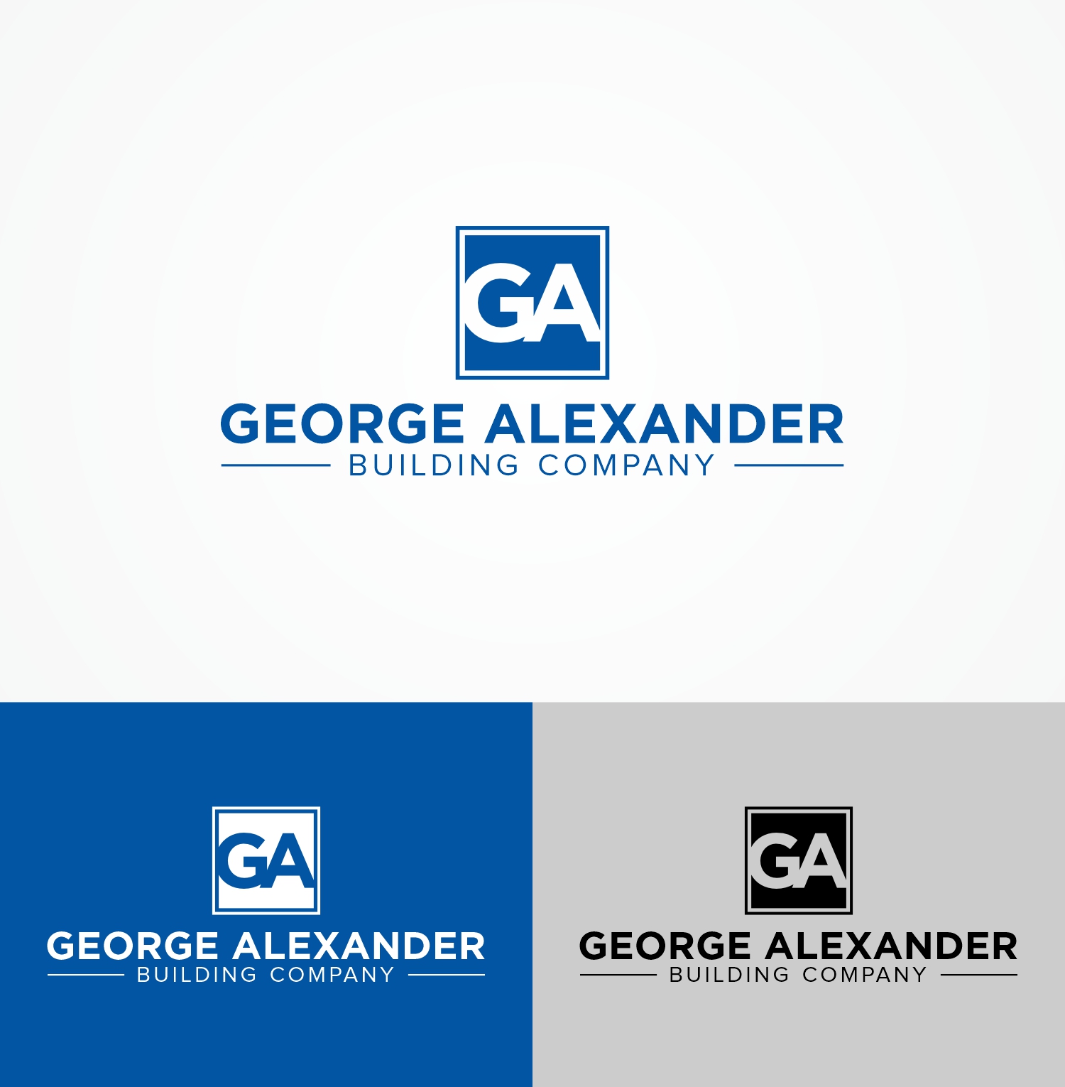 Serious, Modern, Construction Industry Logo Design for George Alexander ...