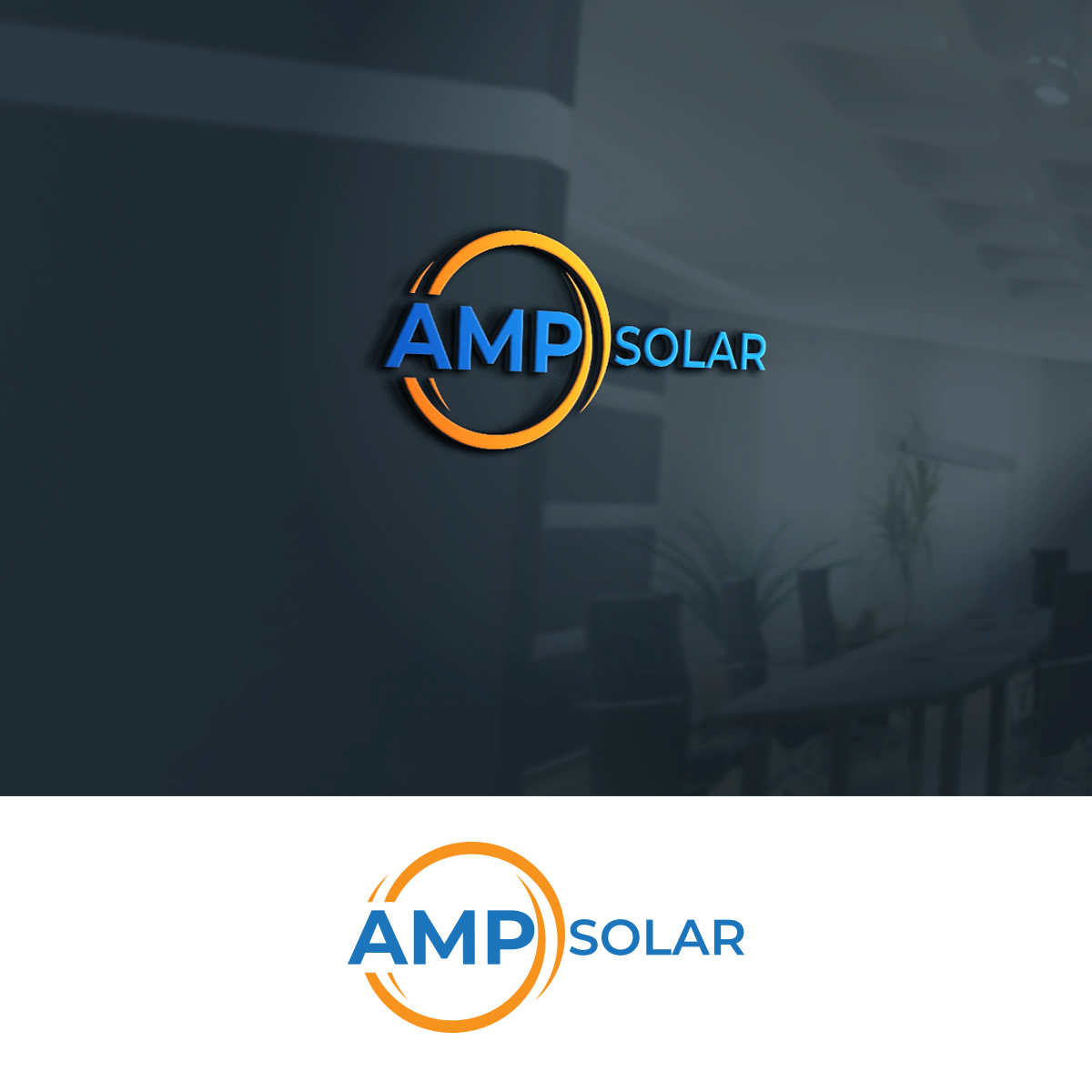 Elegant, Playful, Solar installation Logo Design for AMP or Amp Solar ...