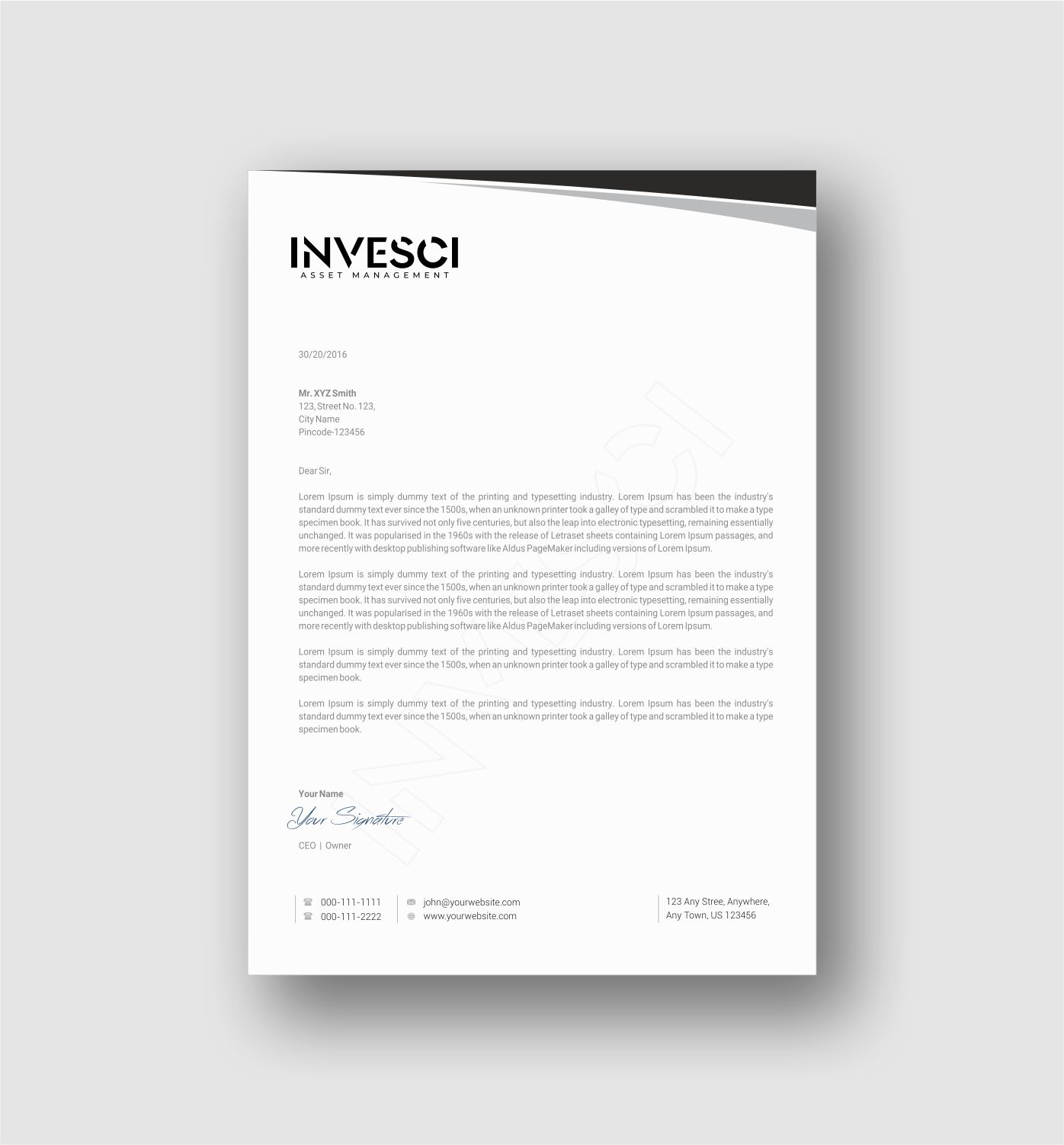 Elegant, Playful Letterhead Design for a Company by INDIAN_Ashok ...