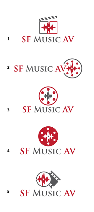 Music, Audio and Video logo design | 289 Logo Designs for SF Music AV