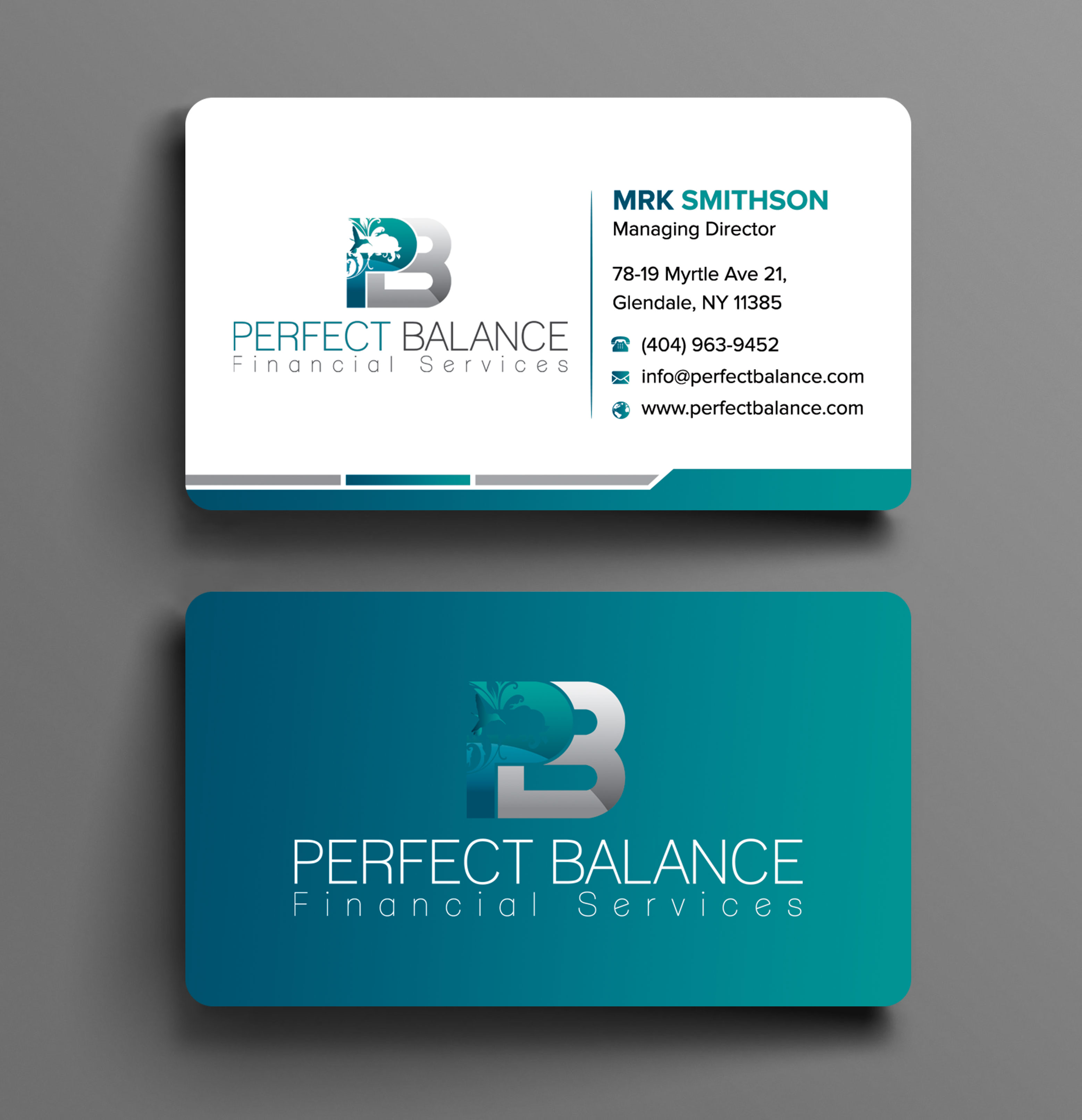 Elegant, Playful, Finance Business Card Design for Perfect Balance ...