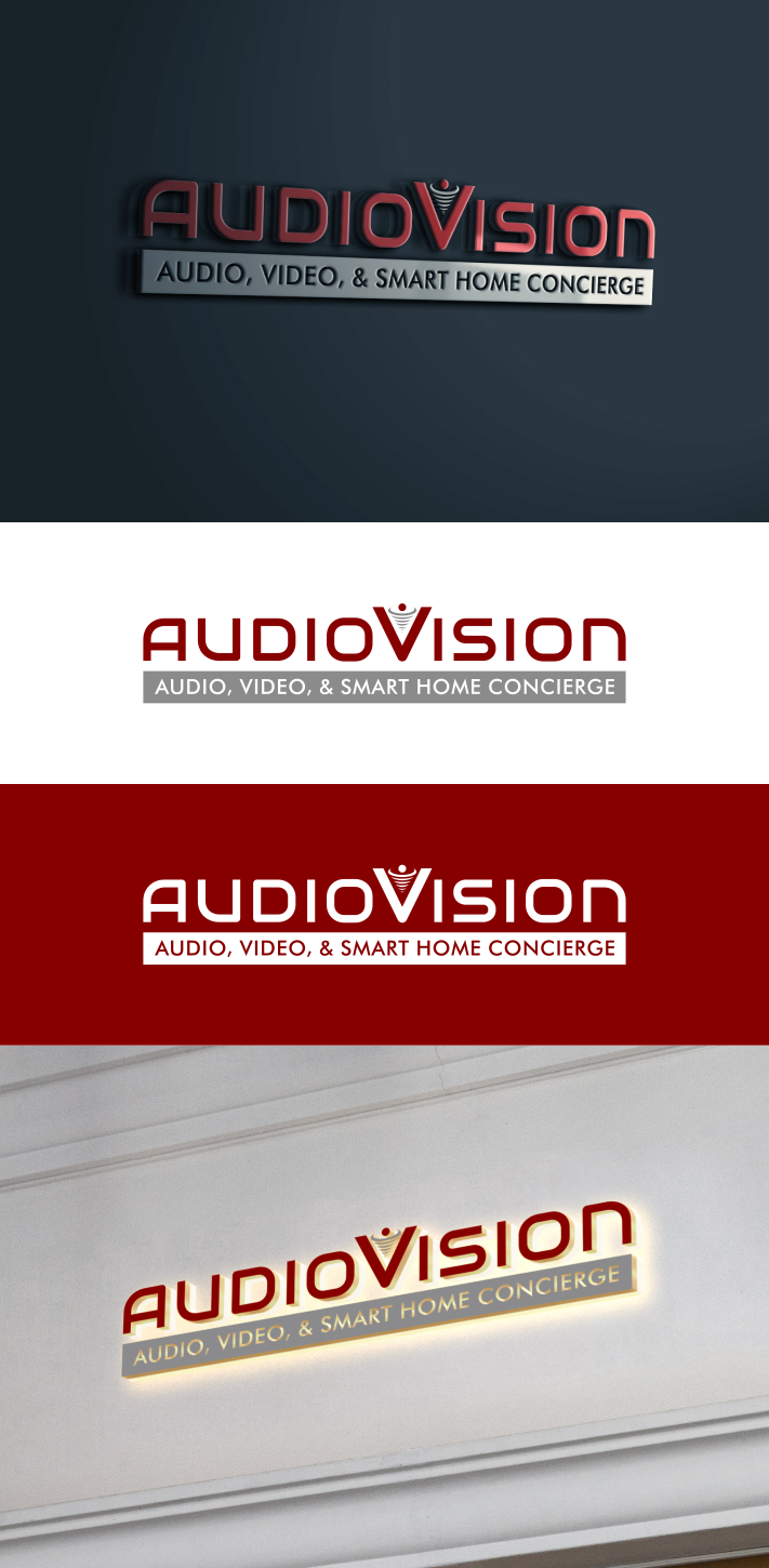 Logo Design for Audiovision Audio, Video, and Smart Home Concierge by ...