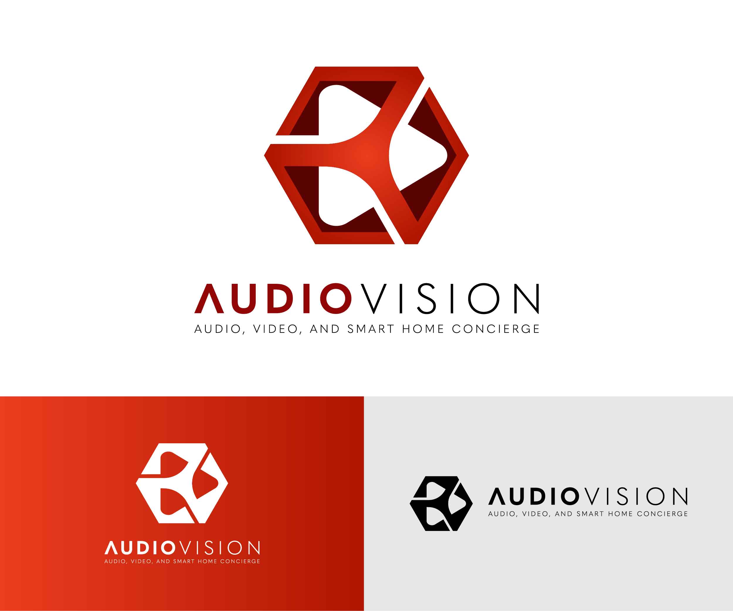Logo Design for Audiovision Audio, Video, and Smart Home Concierge by ...