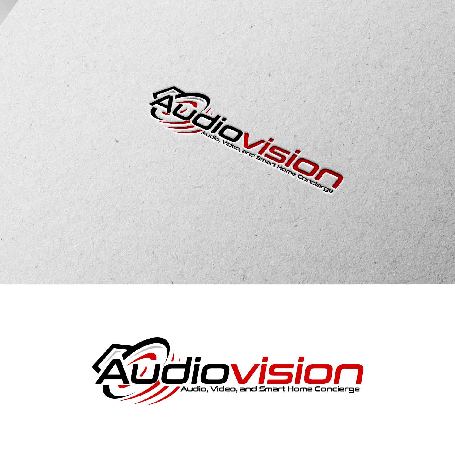 Logo Design for Audiovision Audio, Video, and Smart Home Concierge by ...