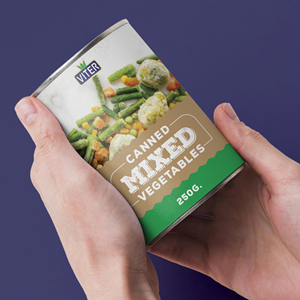Canned mixed vegetables and sweet corn for VITER | 21 Label Designs for ...
