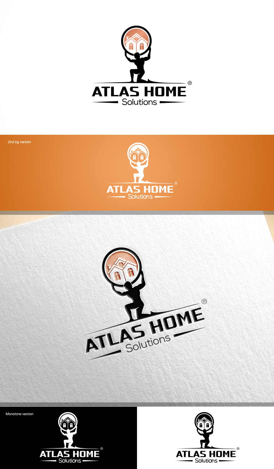Elegant, Playful Logo Design for Atlas Home Solutions by creativerhythm ...
