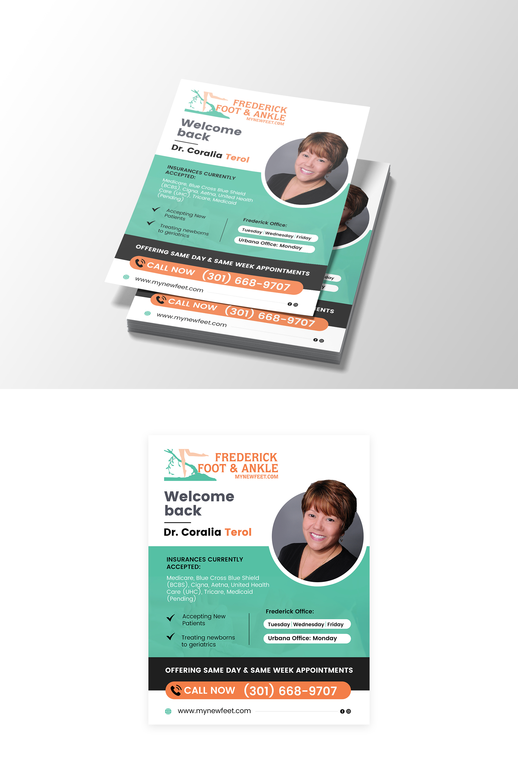Flyer Design for Frederick Foot & Ankle by Design Motion | Design #30650349
