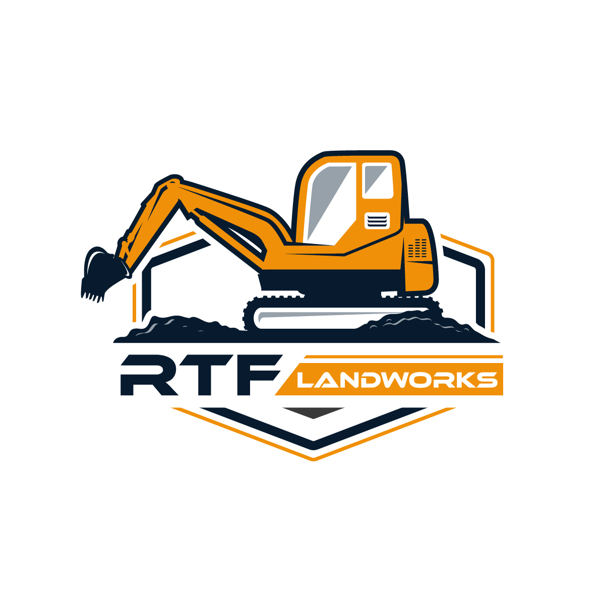Upmarket, Modern, Excavation Logo Design for RTF LandWorks by RainART ...