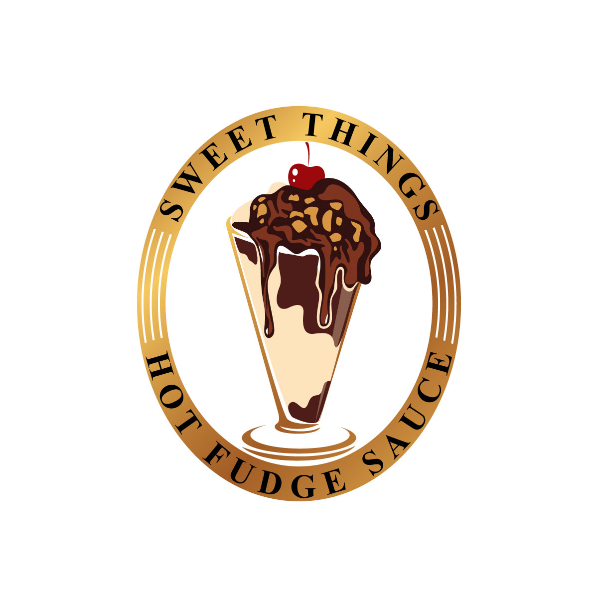 Logo Design for Sweet Things Hot Fudge Sauce ..bringing happiness to ...