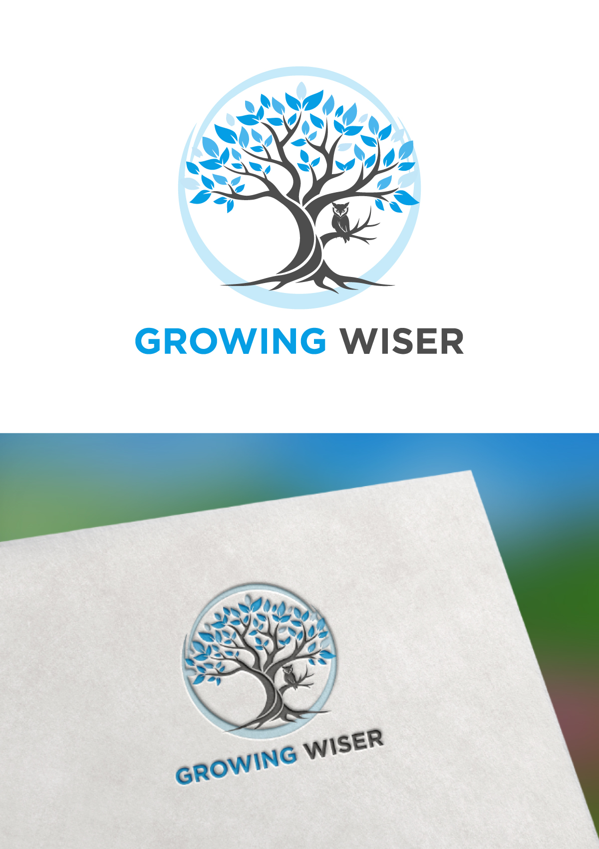 Playful, Elegant, coaching and consulting Logo Design for Growing Wiser ...