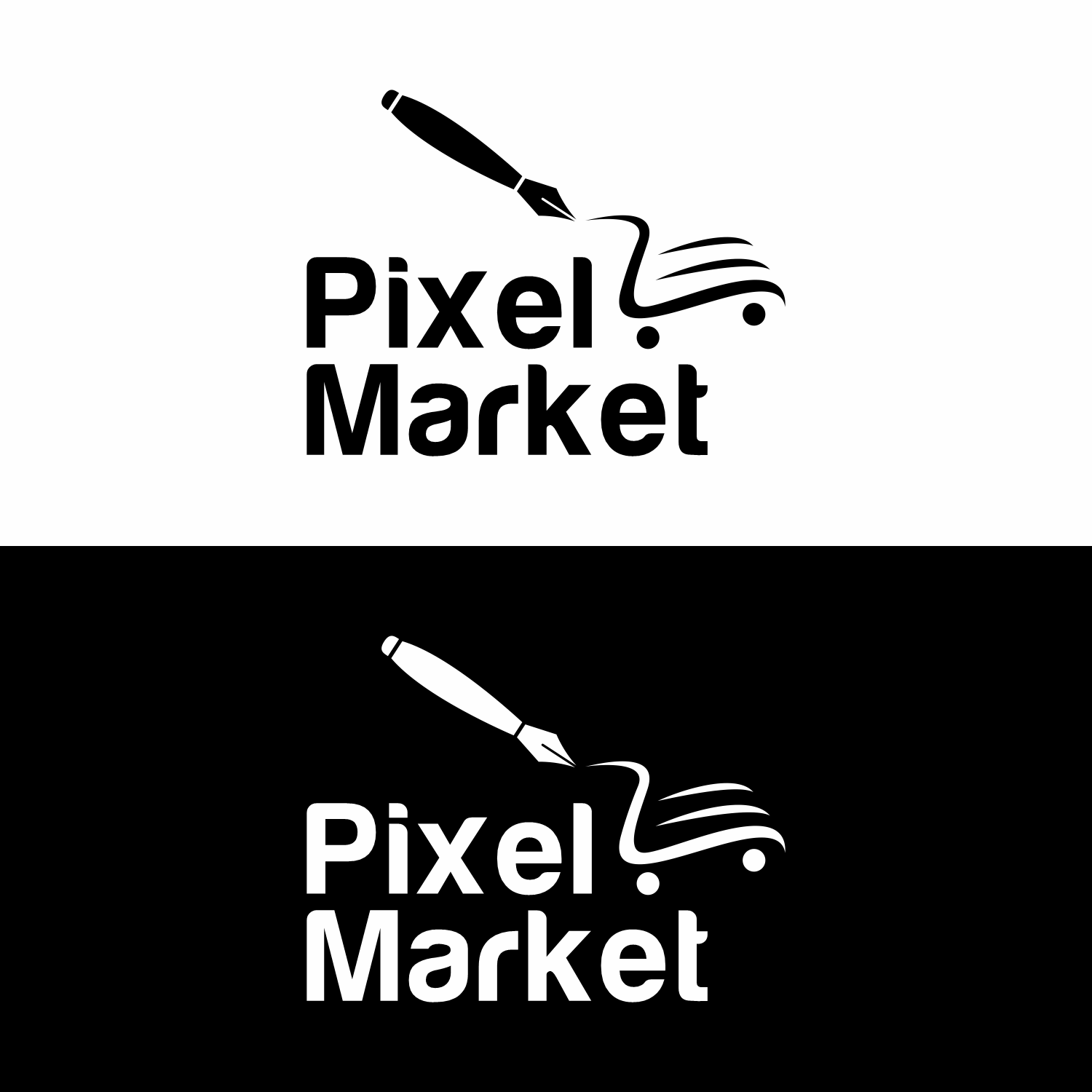 Elegant, Playful, E-Commerce Market Place Logo Design for Pixel Market ...