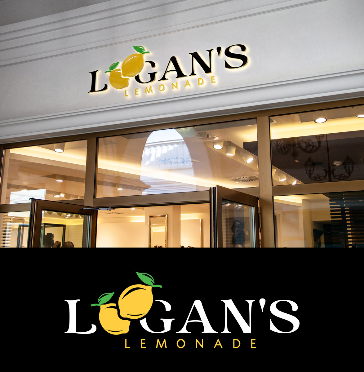 Playful, Elegant Logo Design for Logan's Lemonade with a picture of a ...