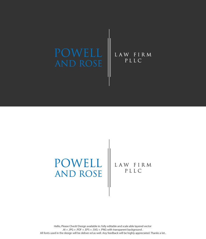 Logo Design for Powell and Rose, Law Firm PLLC by Saifanart | Design ...