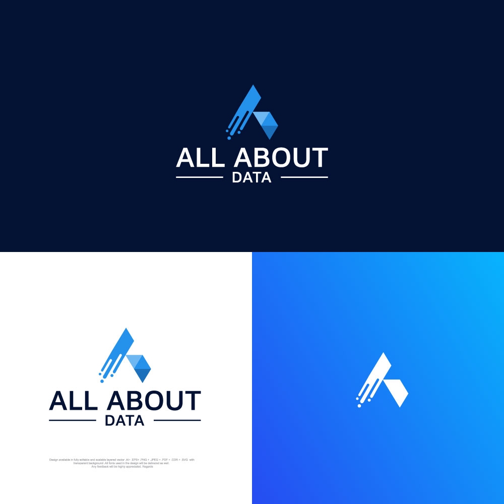 Modern, Elegant, IT Logo Design for All About Data by sthirteen ...