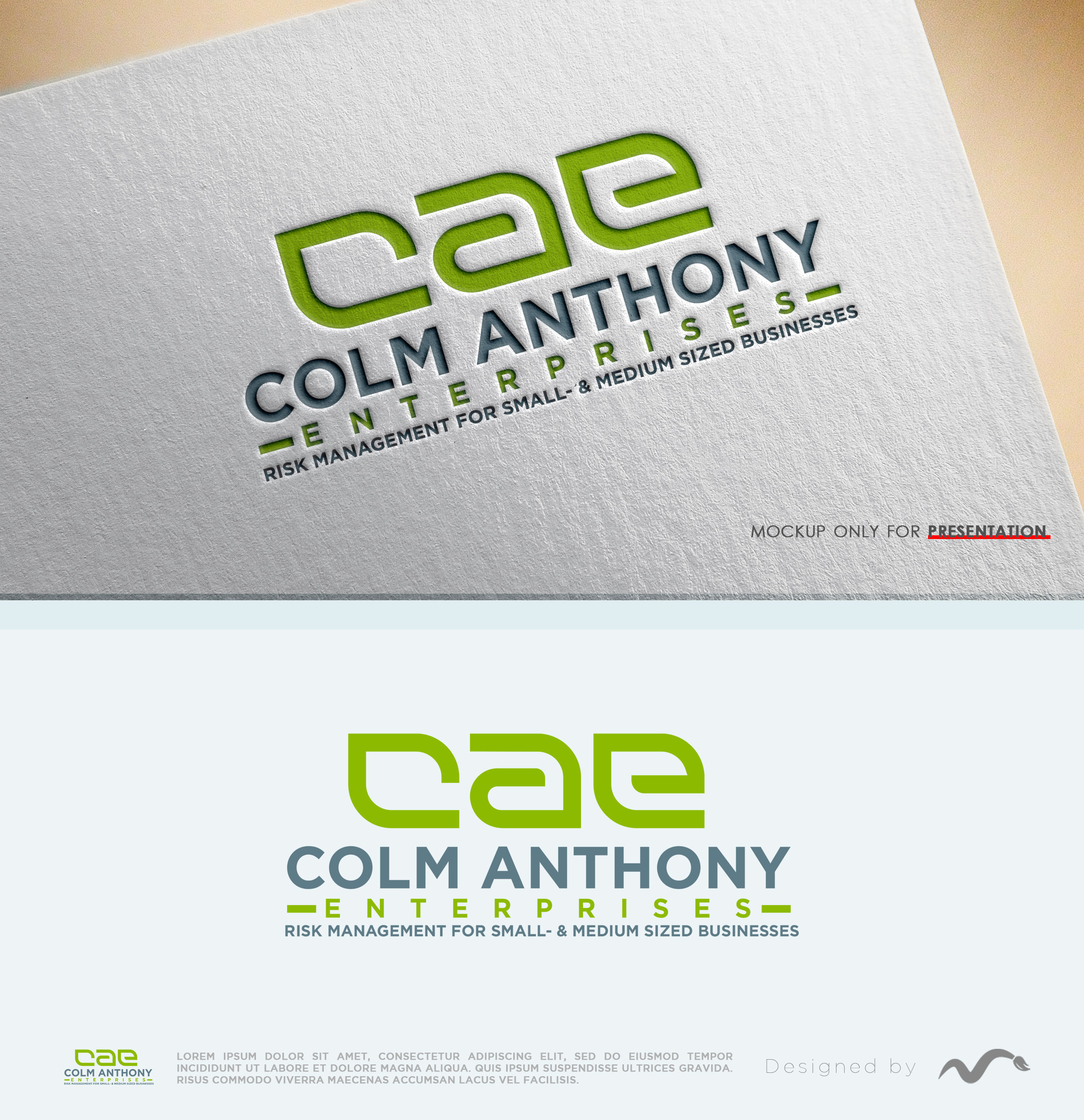 Logo Design for ColmAnthony Enterprises: Risk Management for Small ...