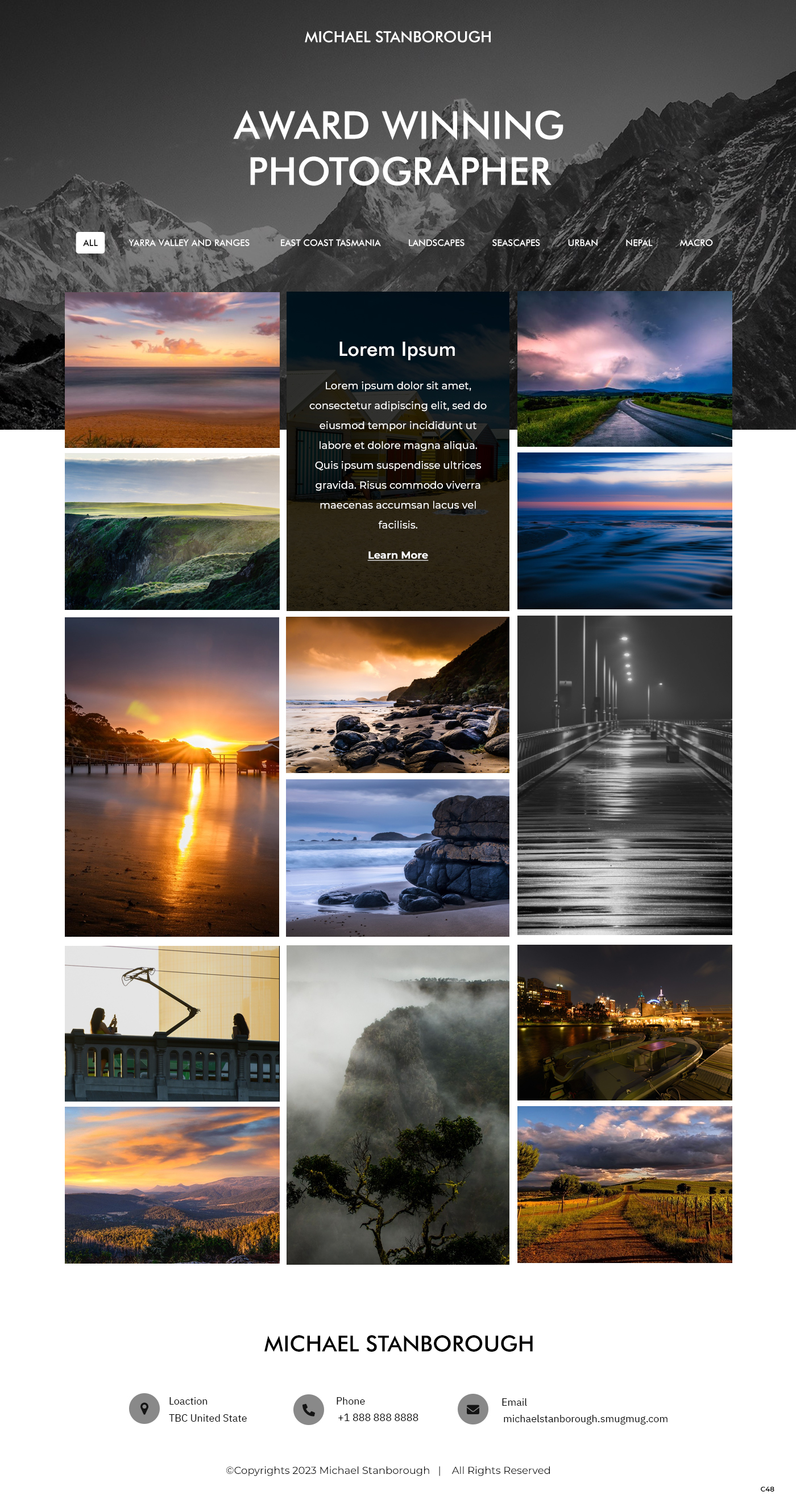 Modern, Elegant, Photography Web Design for a Company by pb | Design ...