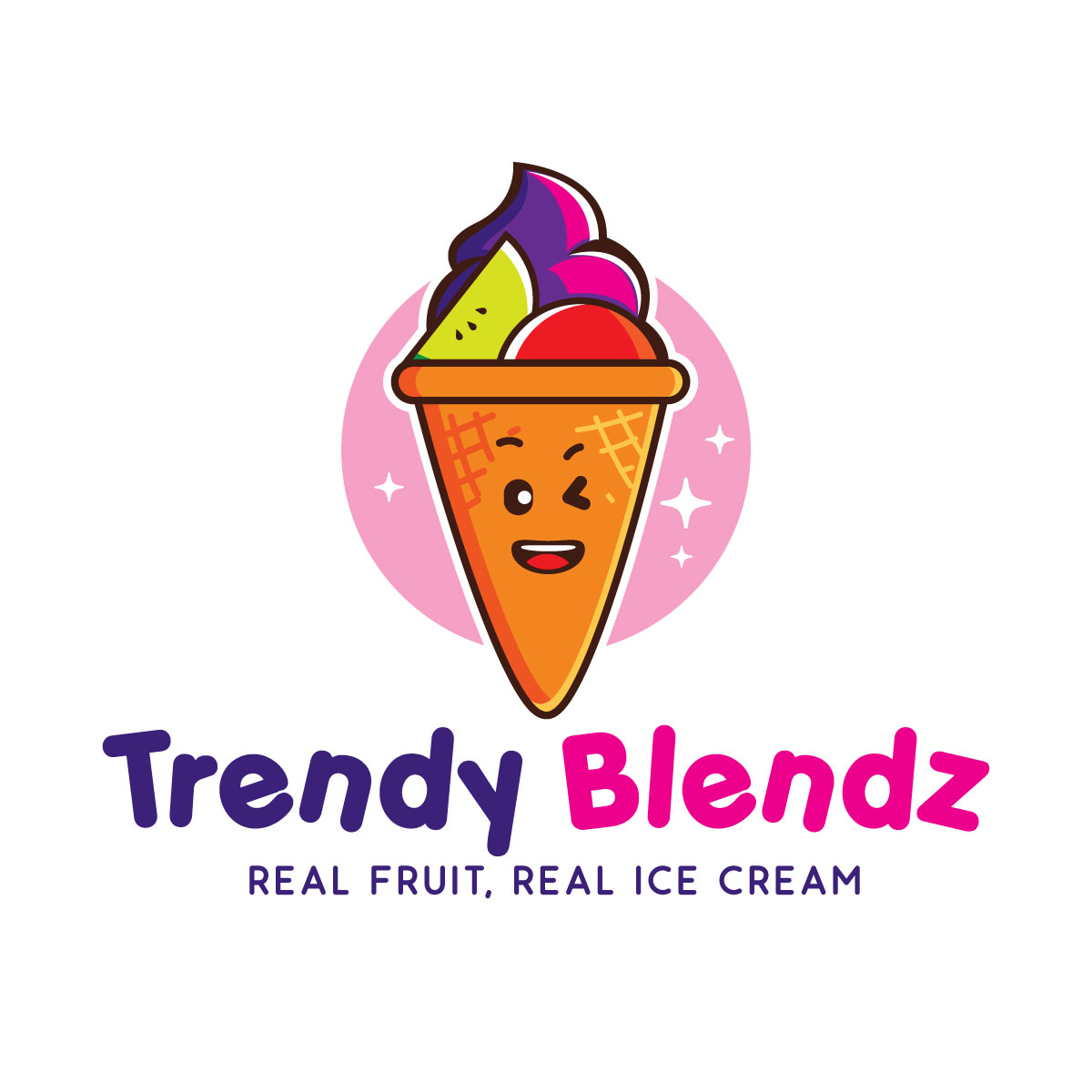 Elegant, Playful, Ice cream truck Logo Design for Trendy Blendz Real ...