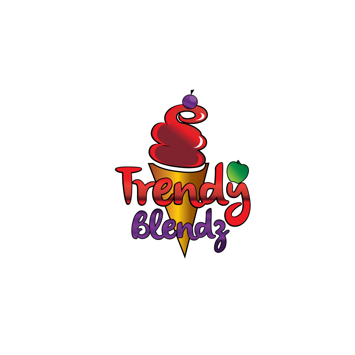 Elegant, Playful, Ice cream truck Logo Design for Trendy Blendz Real ...