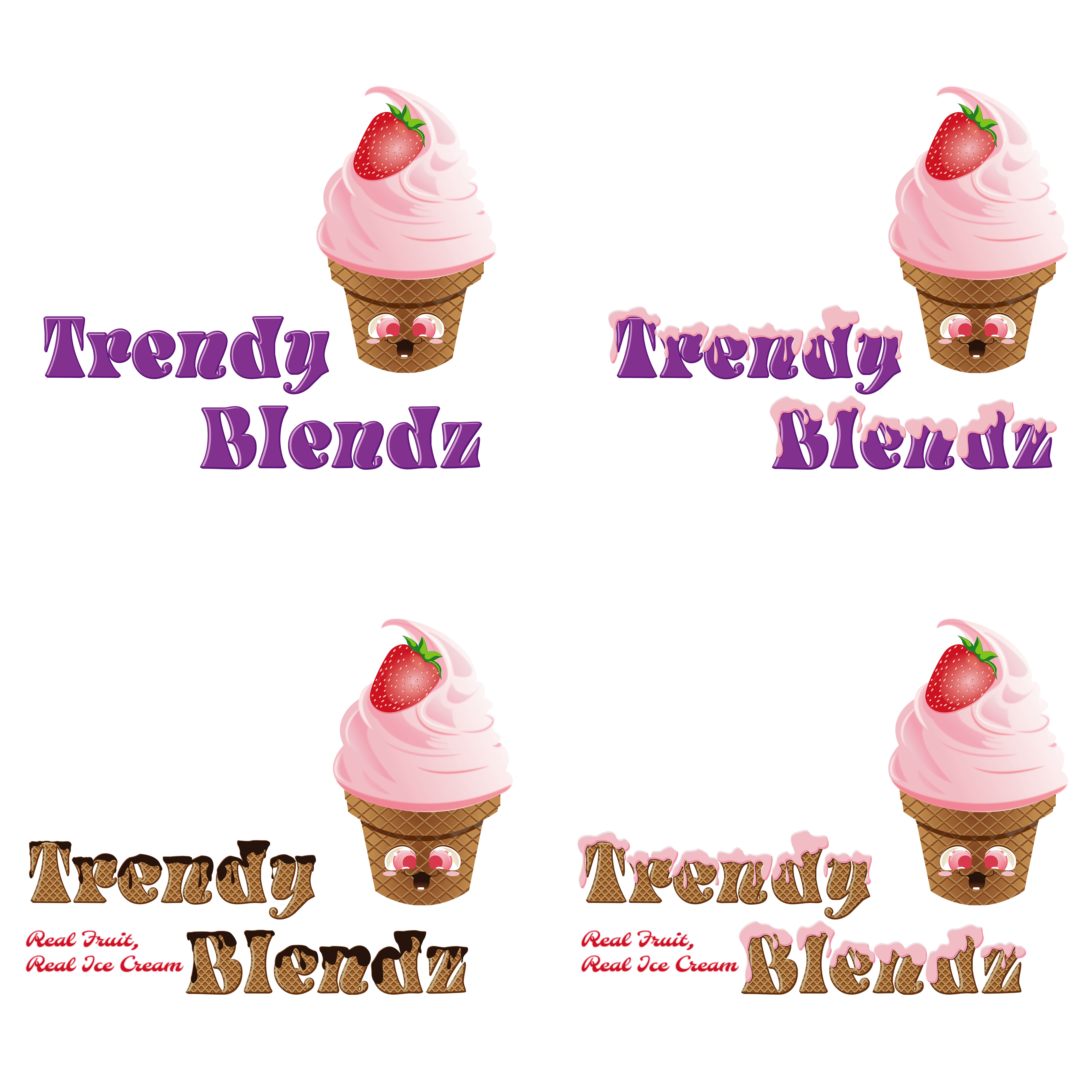 Elegant, Playful, Ice cream truck Logo Design for Trendy Blendz Real ...