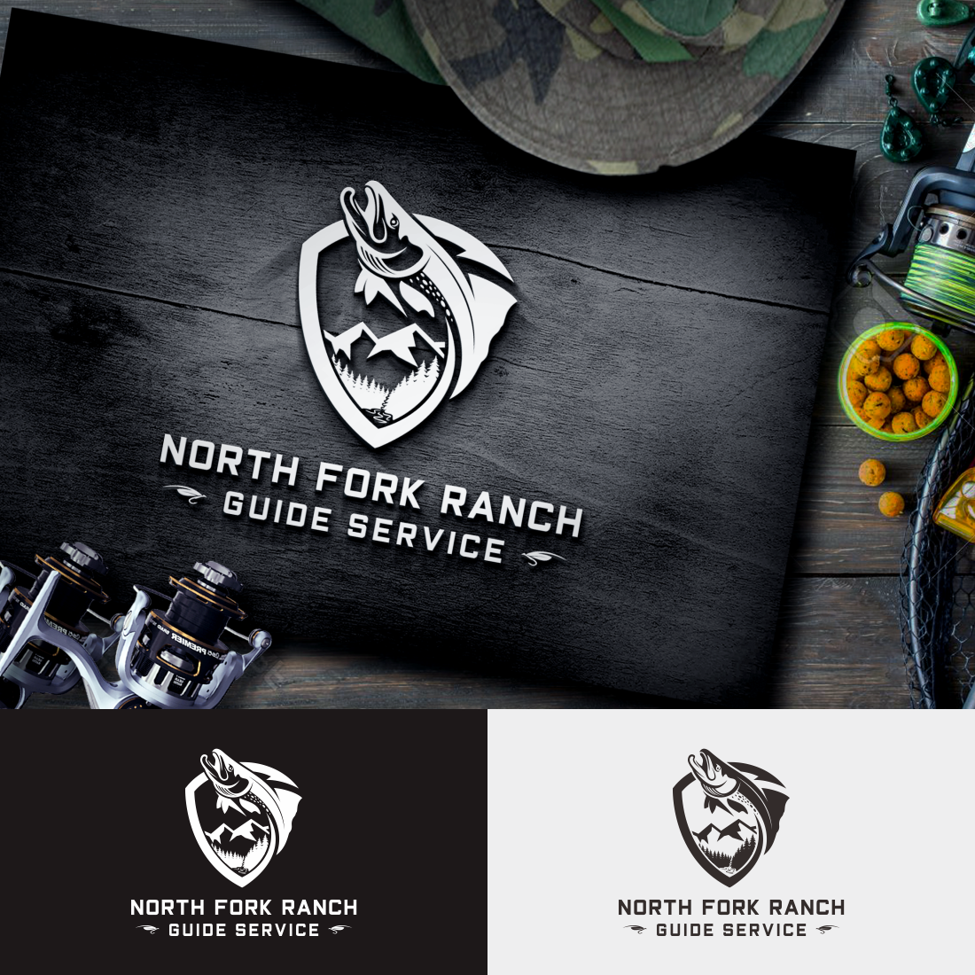 Bold, Playful Logo Design for North Fork Ranch Guide Service by Reyo ...