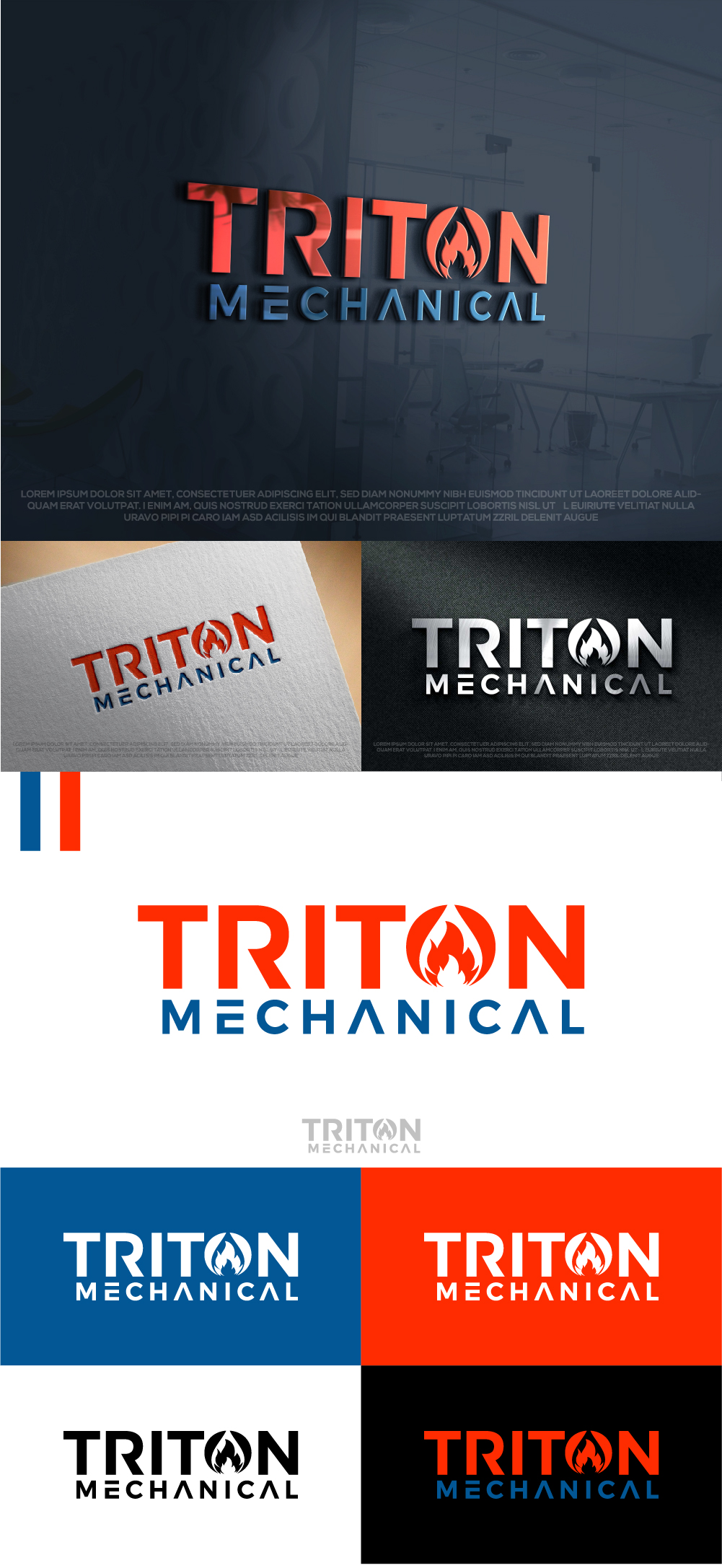 Serious, Professional, Heating, Cooling, Refrigeration Logo Design for Triton Mechanical by ...