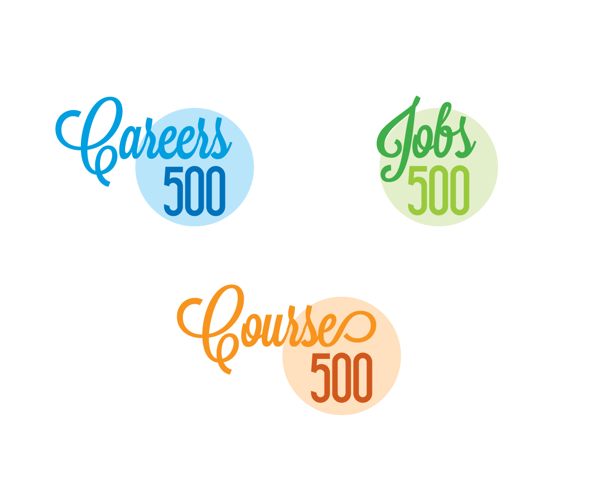 Modern, Colorful, Education Logo Design for Careers500; Course500 ...