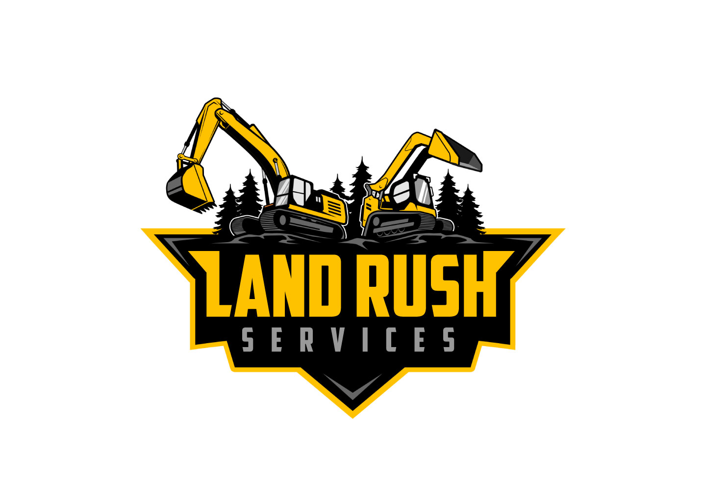 Masculine, Bold, landscape, dirtwork, property maintenance Logo Design ...