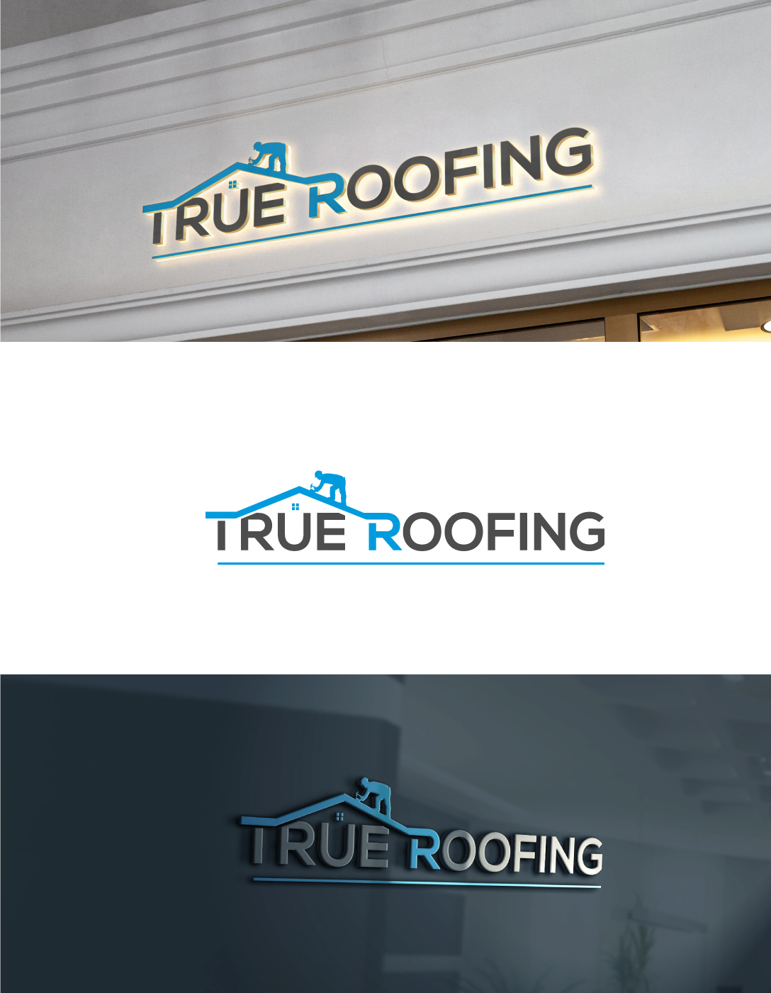 Elegant, Playful, Construction Logo Design for True Roofing by Rj ...