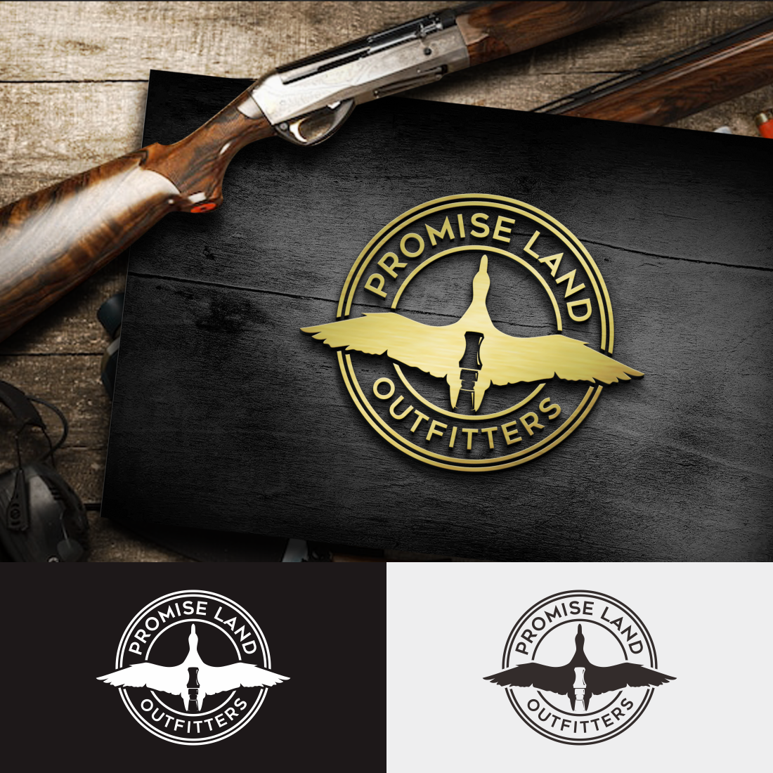 Bold, Serious, Travel/Hunting Logo Design for Promise Land Outfitters ...