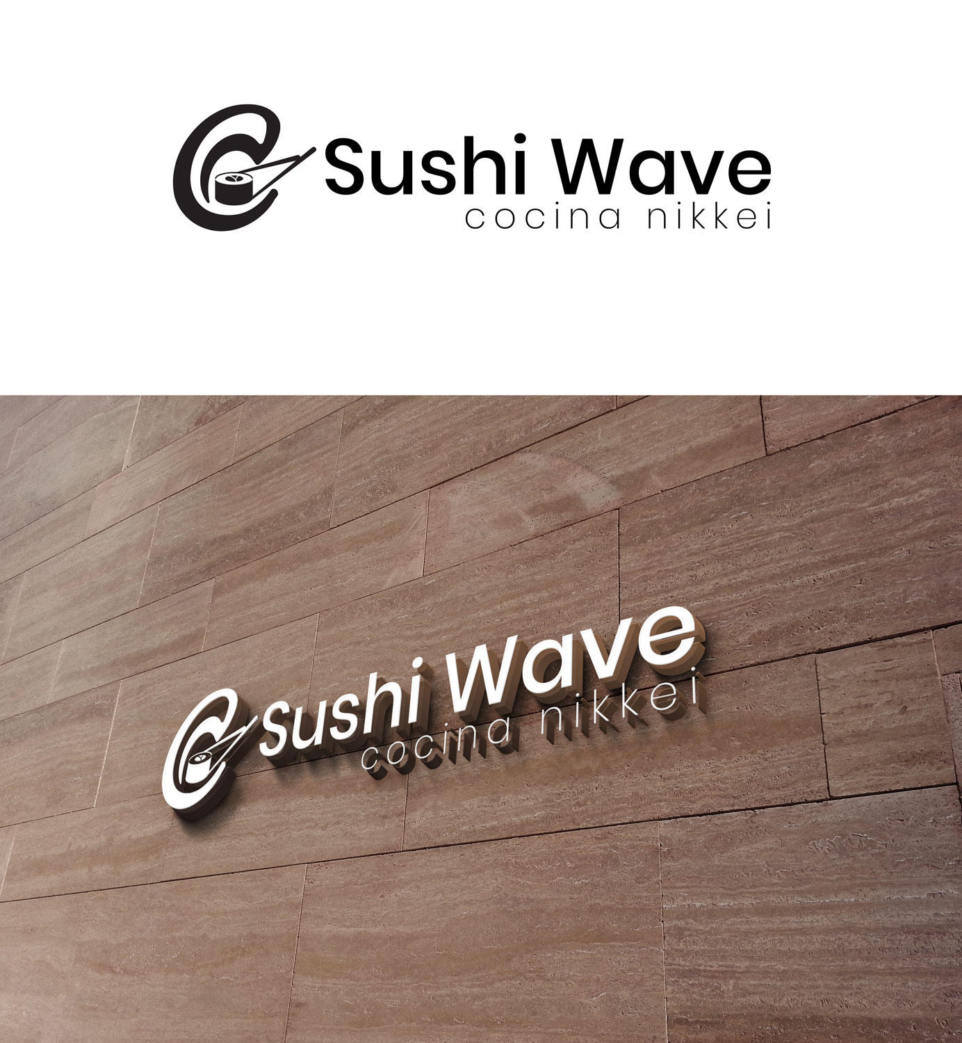 Modern, Bold, sushi restaurant Logo Design for Sushi Wave by wdesigner2 ...