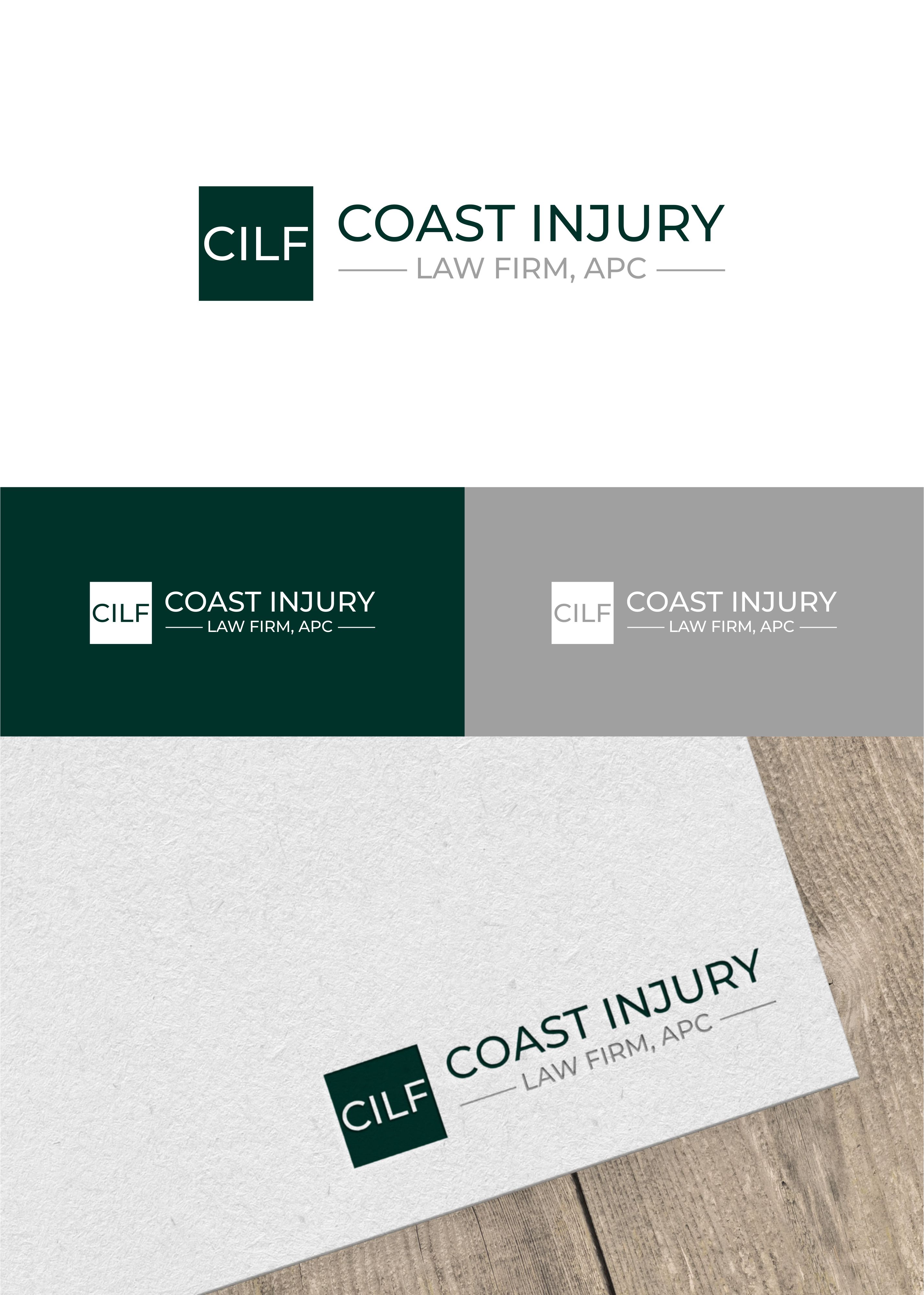 Masculine, Modern, Personal Injury Law Firm Logo Design for first line ...